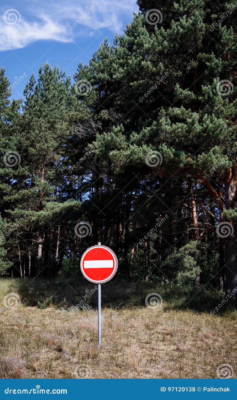 Forbidding road sign stock photo. Image of entry, environment - 97120138