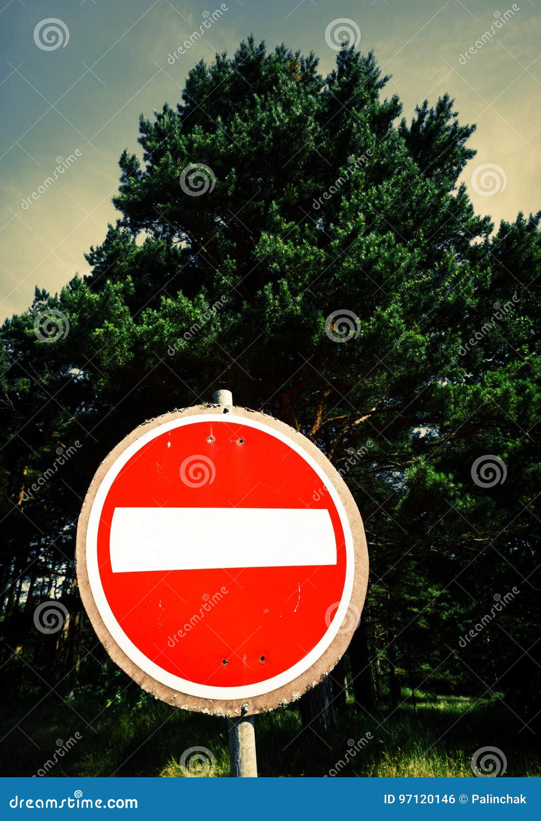 Forbidding road sign stock photo. Image of entry, nature - 97120146