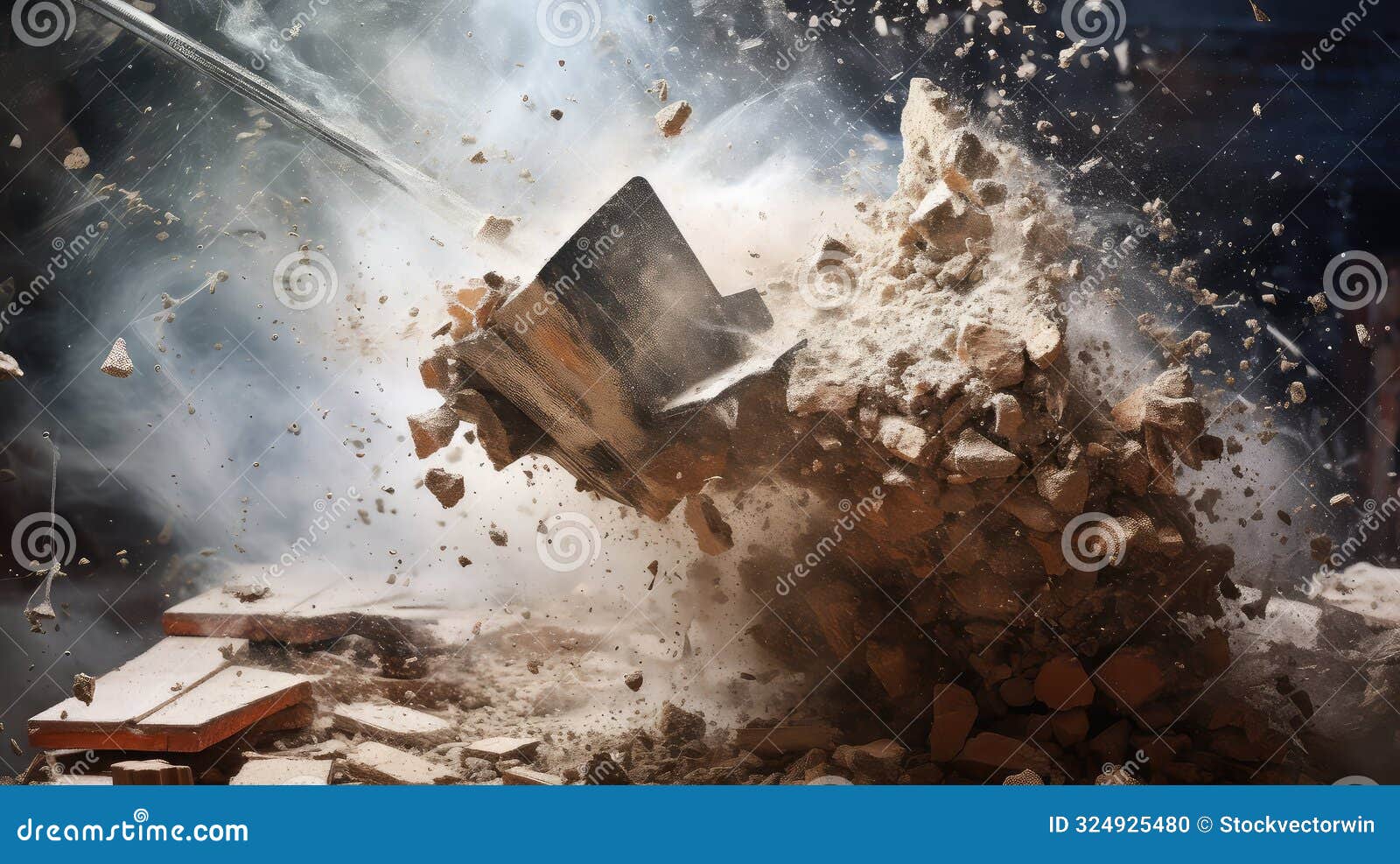 Force Blurred Interior Demolition Stock Illustration - Illustration of ...