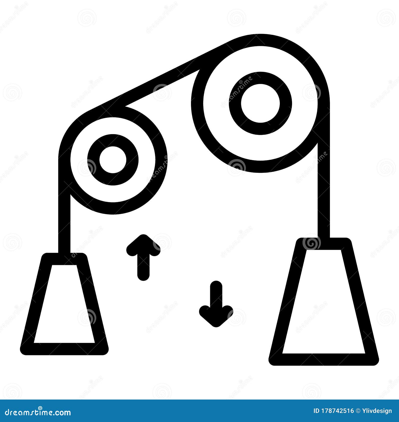 The Force of Gravity Icon, Outline Style Stock Vector - Illustration of ...