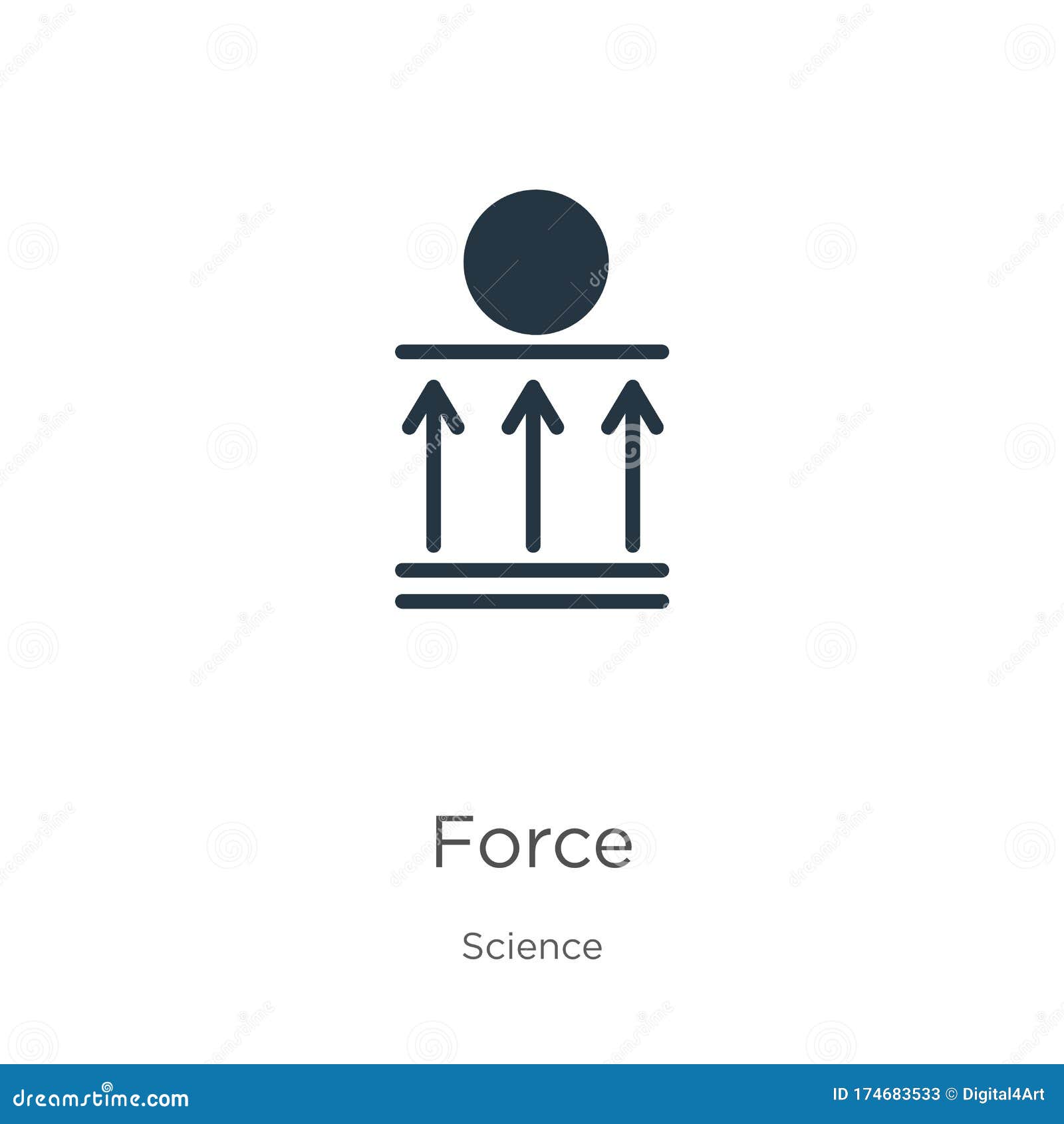 Force Icon Vector. Trendy Flat Force Icon from Science Collection ...