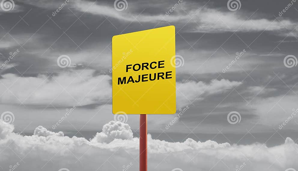 Force Majeure in a Clouds Concept Stock Photo - Image of construction ...