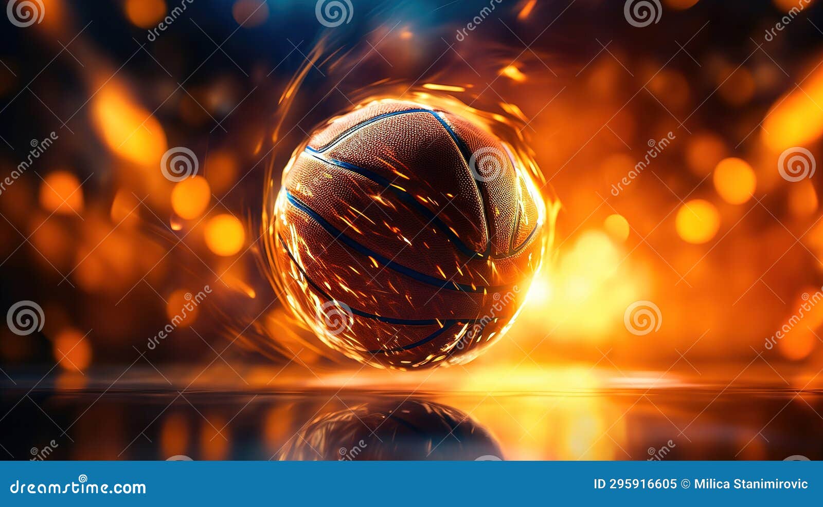 The Force within: Powerful Basketball in Action Stock Illustration ...