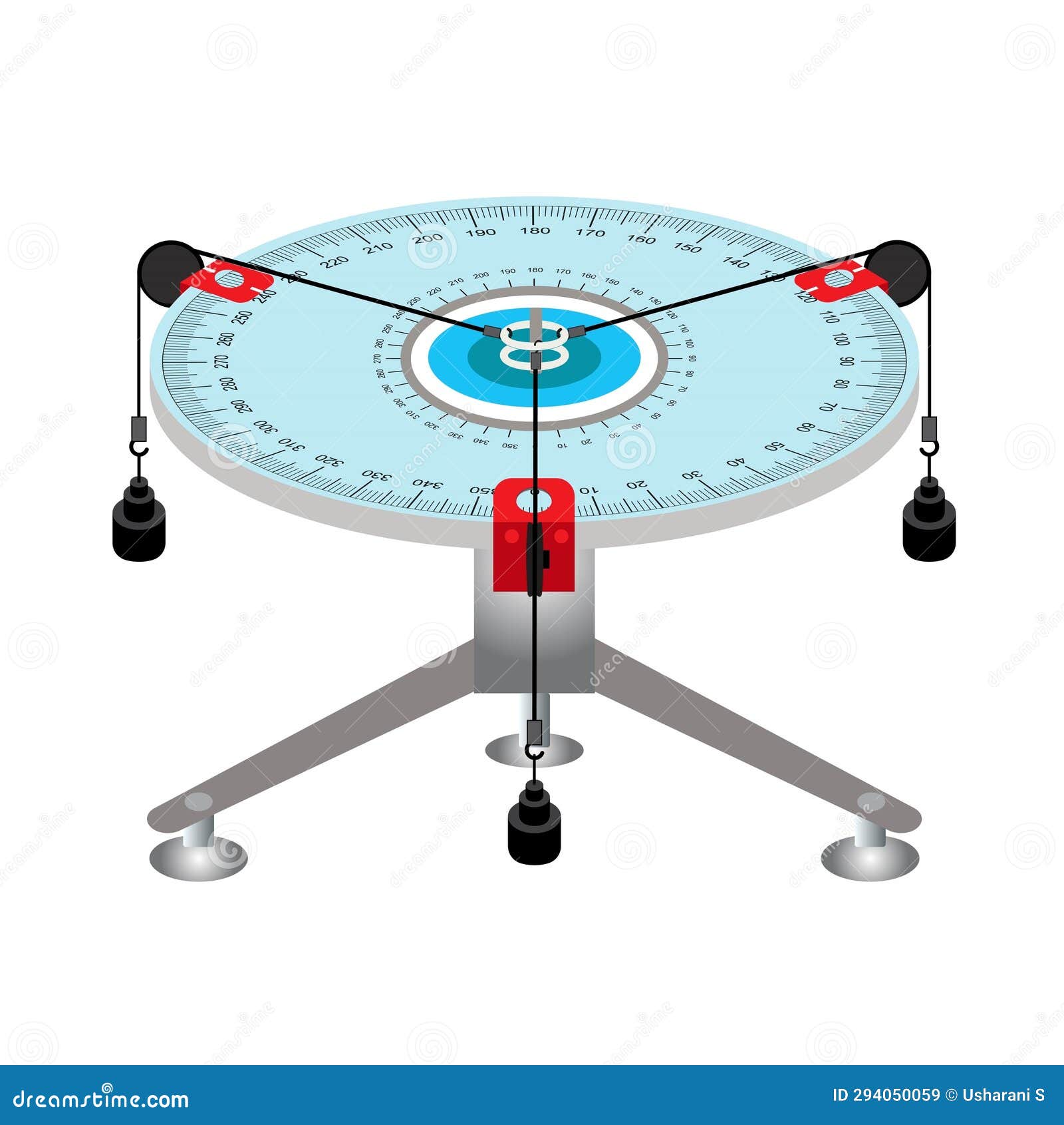 Force Table Engineering Equipment. Vector Illustration. Stock Vector ...