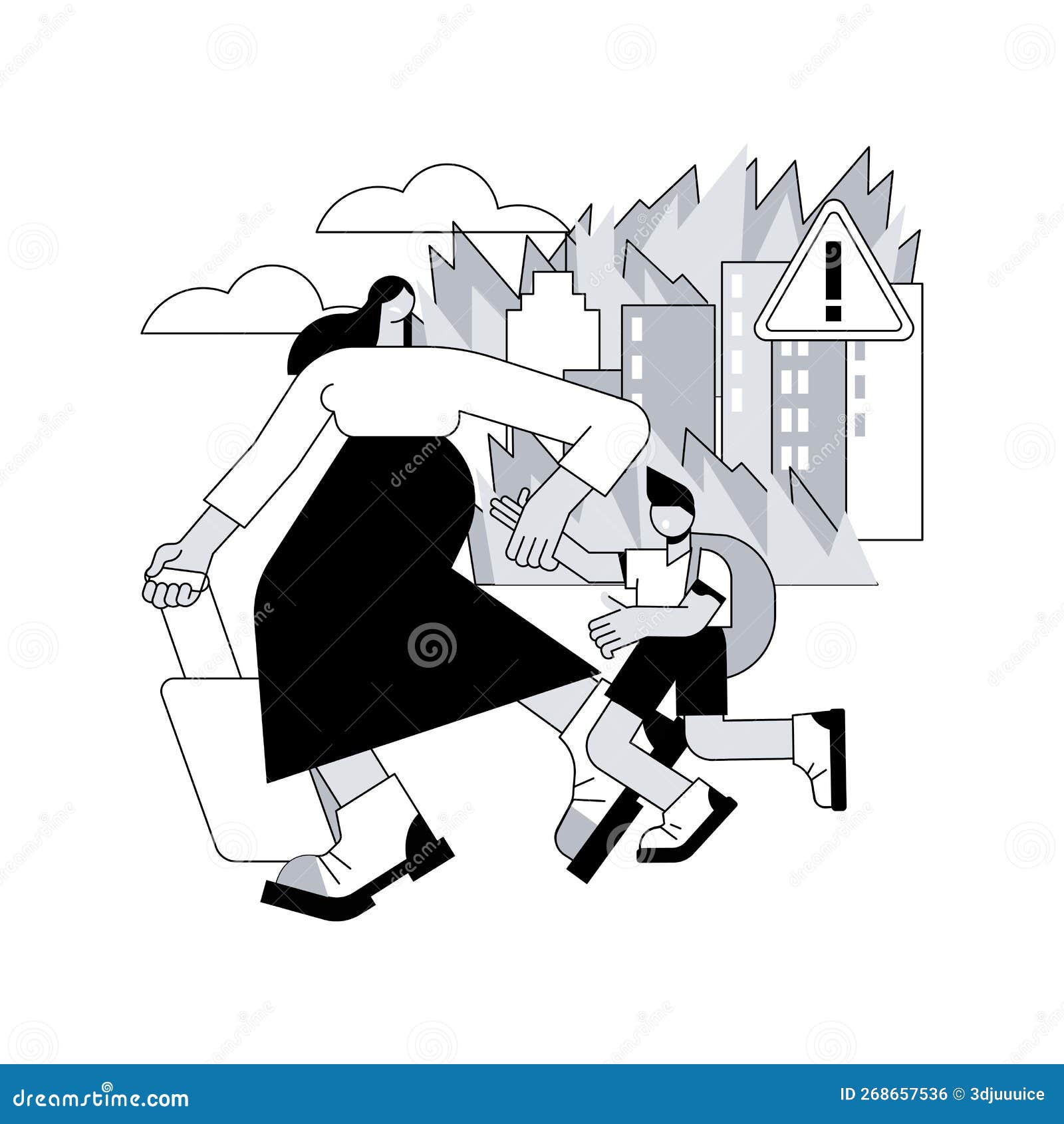 Forced Migration Abstract Concept Vector Illustration. Stock Vector ...