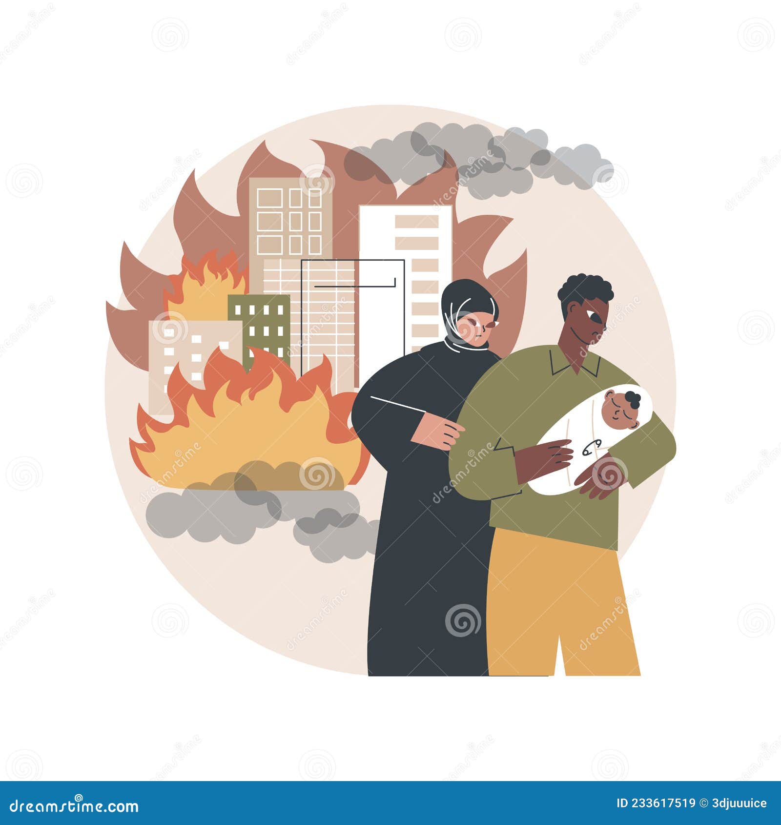 Forced Migration Abstract Concept Vector Illustration. Stock Vector ...