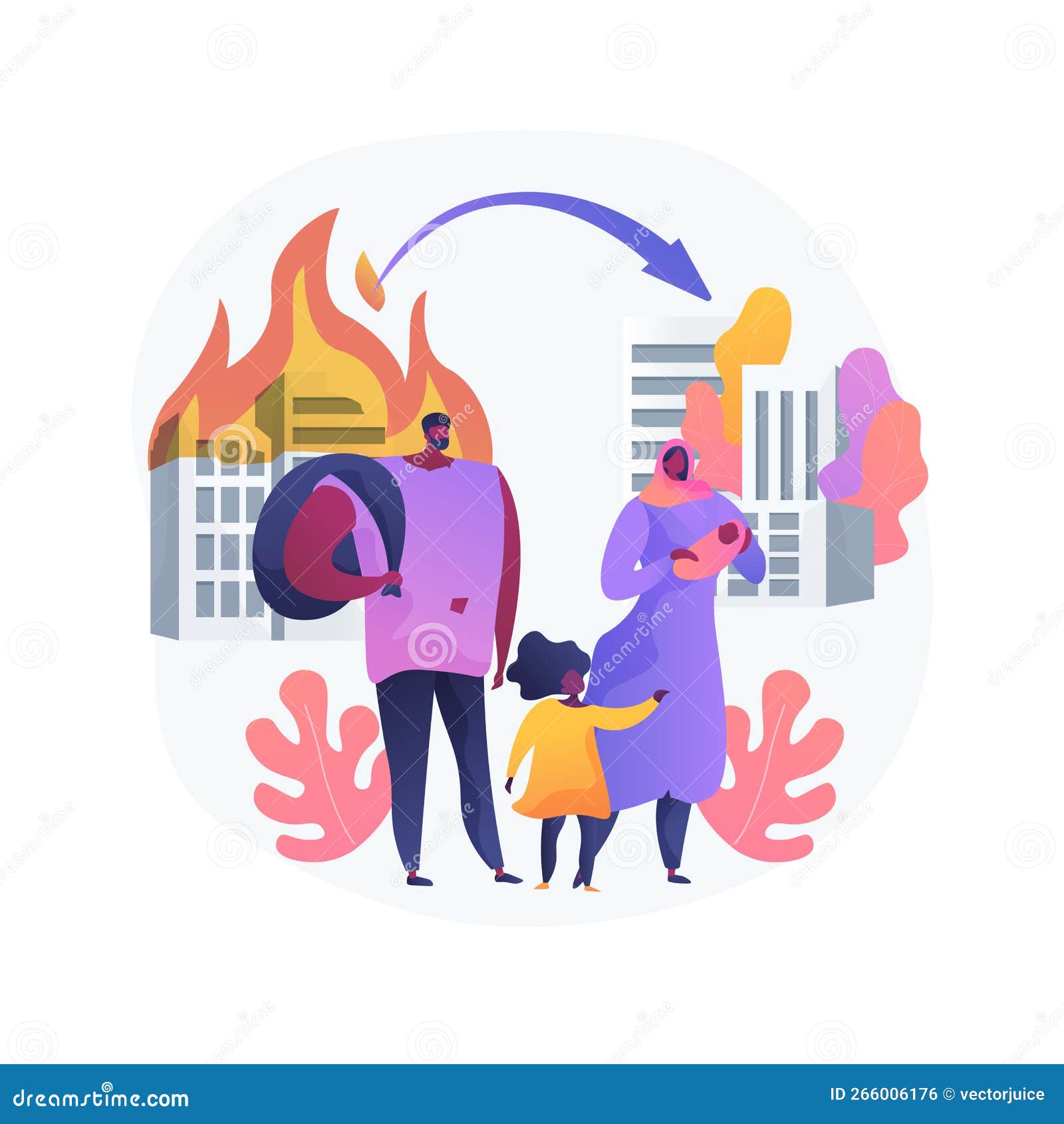 Forced Migration Abstract Concept Vector Illustration Stock Vector ...