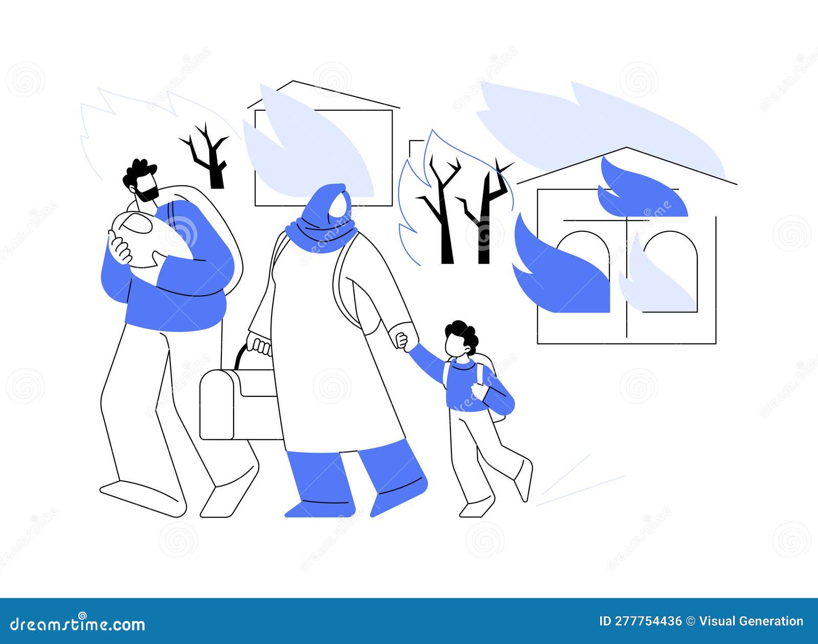 Forced Migration Abstract Concept Vector Illustration. Stock Vector ...