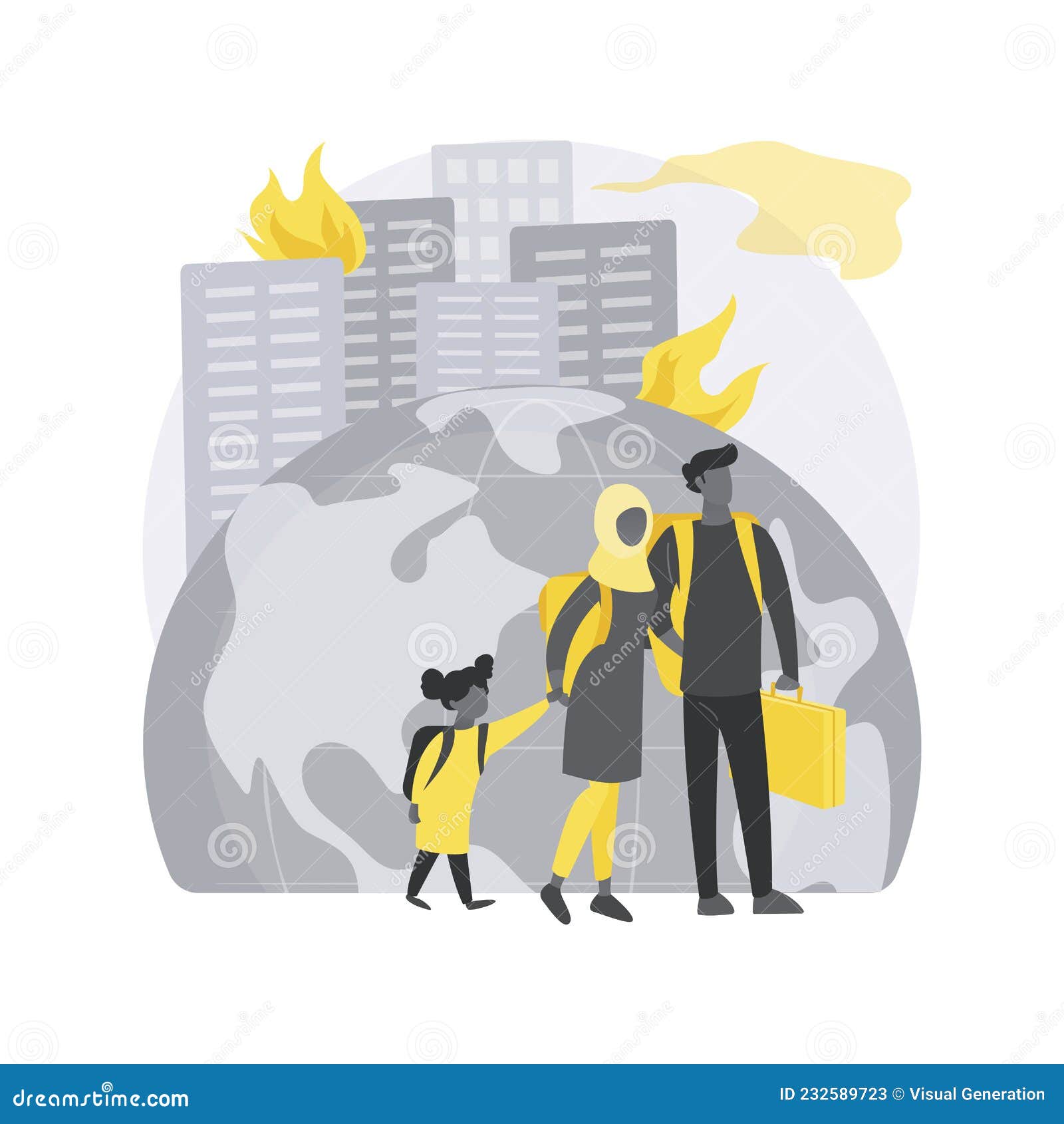 Forced Migration Abstract Concept Vector Illustration. Stock Vector ...