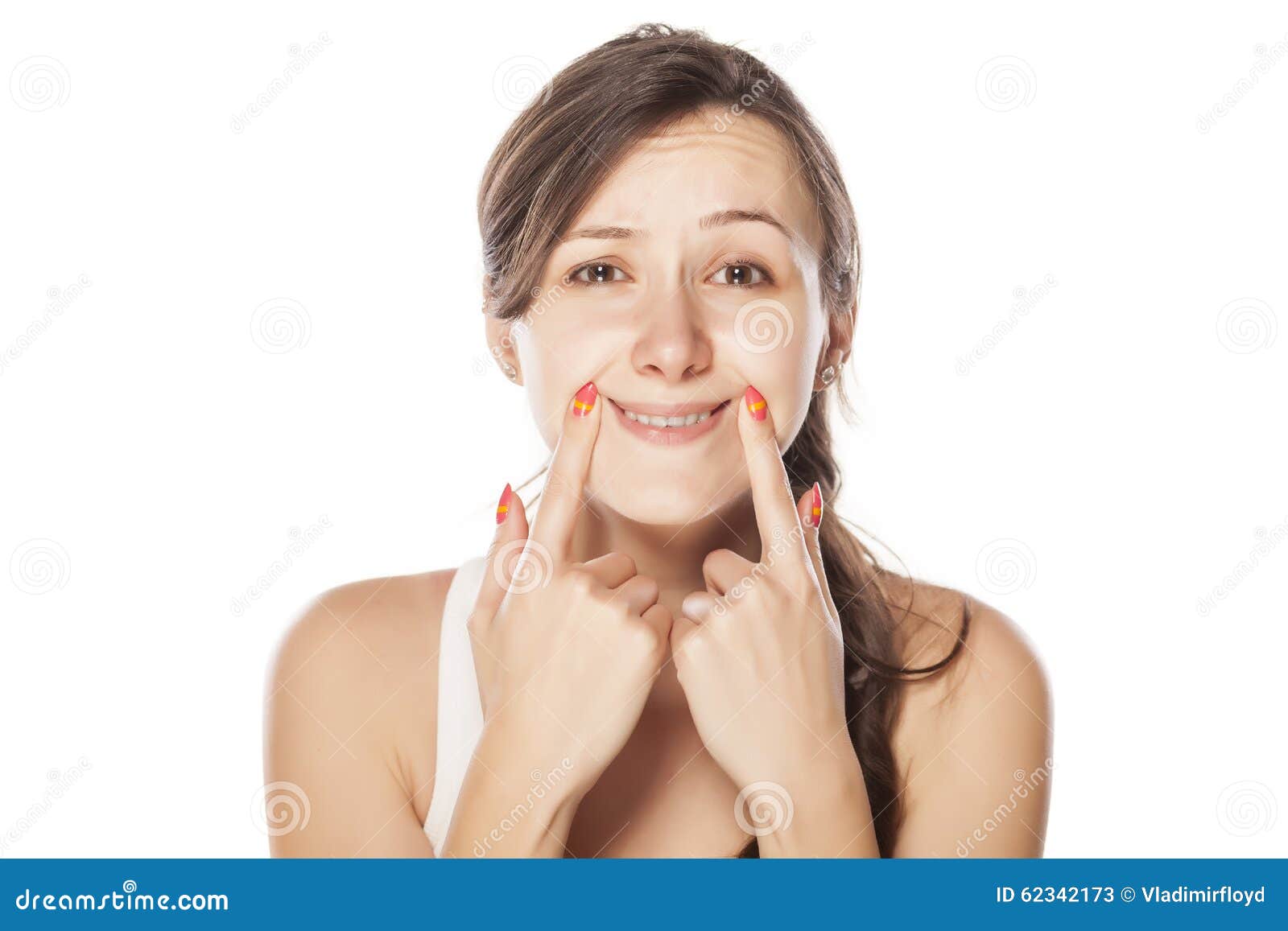 Forced smile stock image. Image of face, girl, facial - 62342173