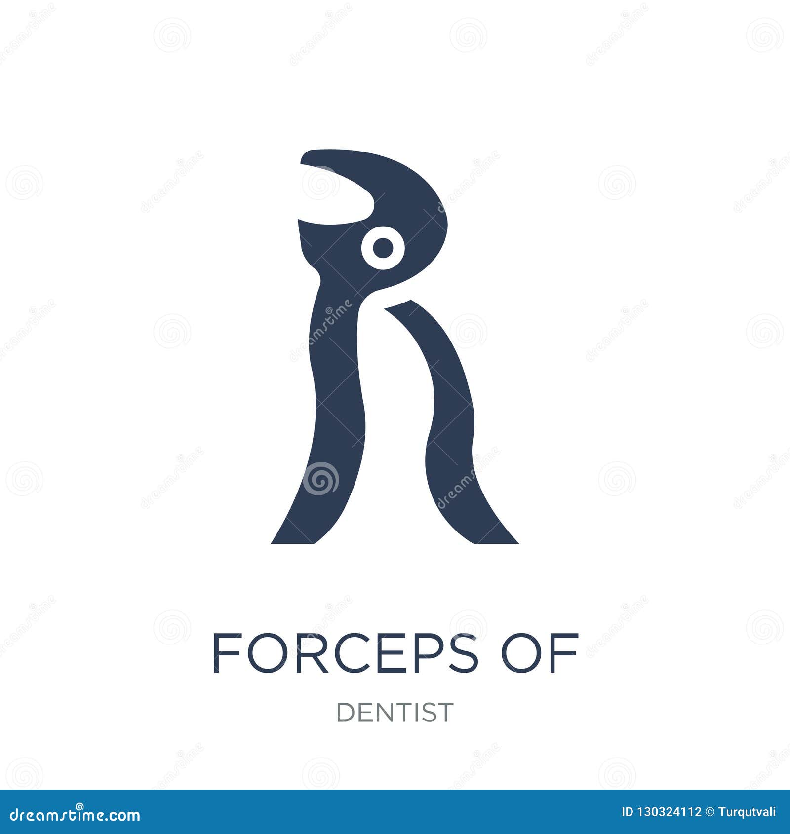 Forceps of Dentist Tools Icon. Trendy Flat Vector Forceps of Den Stock ...