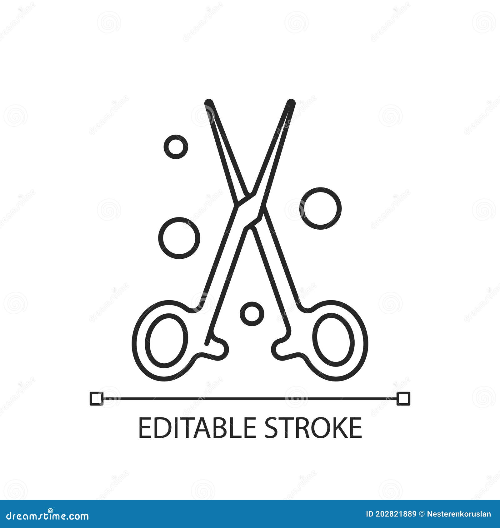 Forceps linear icon stock vector. Illustration of doctor - 202821889