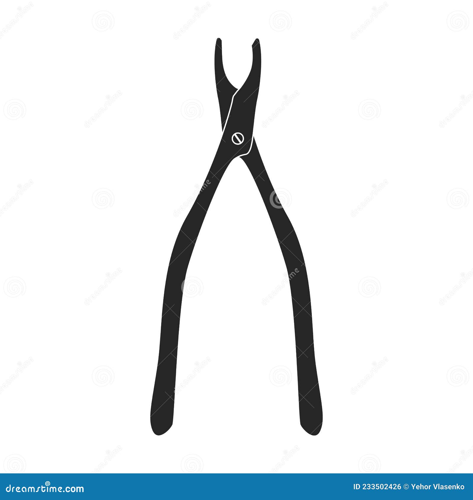 Forceps Vector Icon.Black Vector Icon Isolated on White Background ...