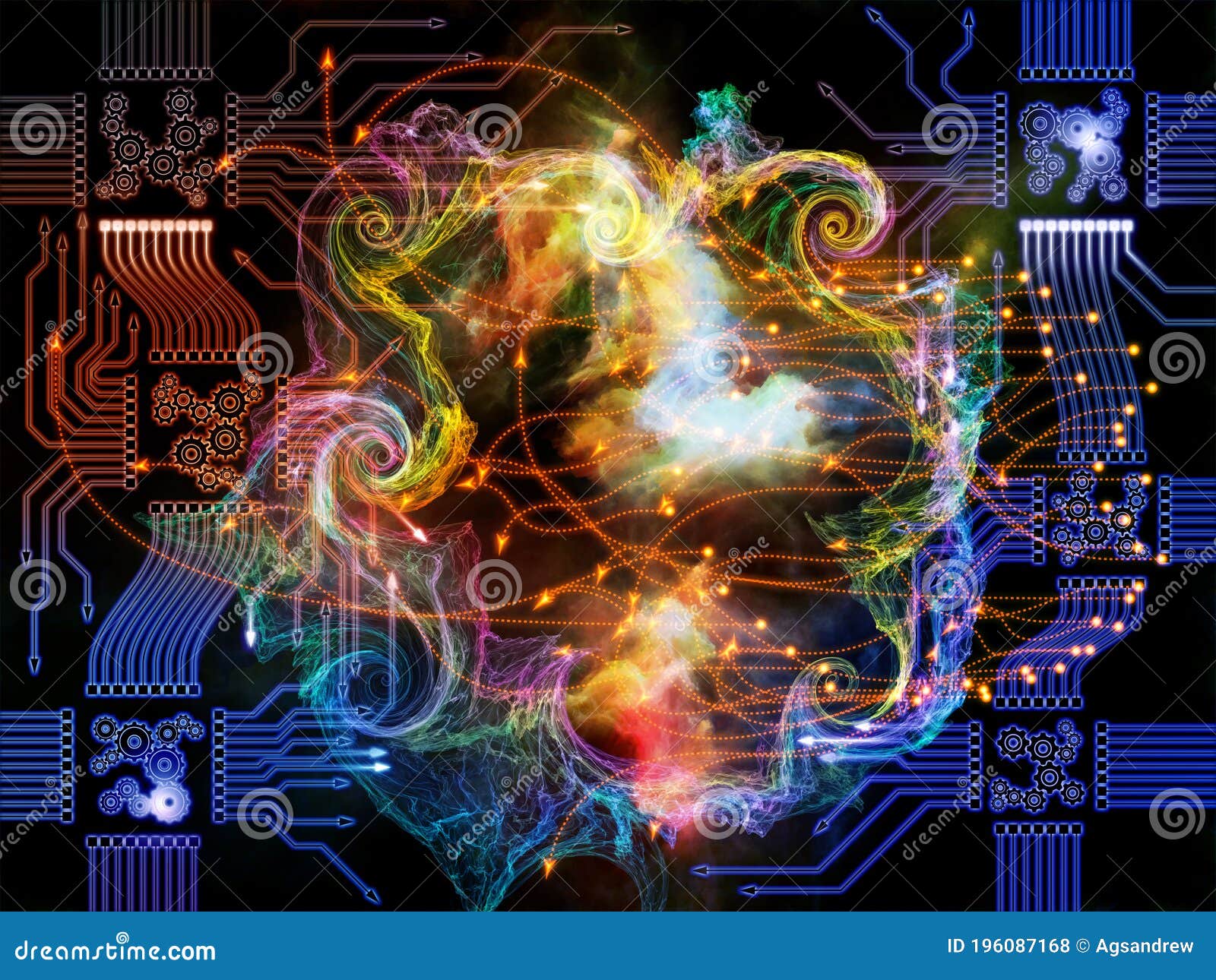 Forces of CPU Workflow stock illustration. Illustration of turbulence ...