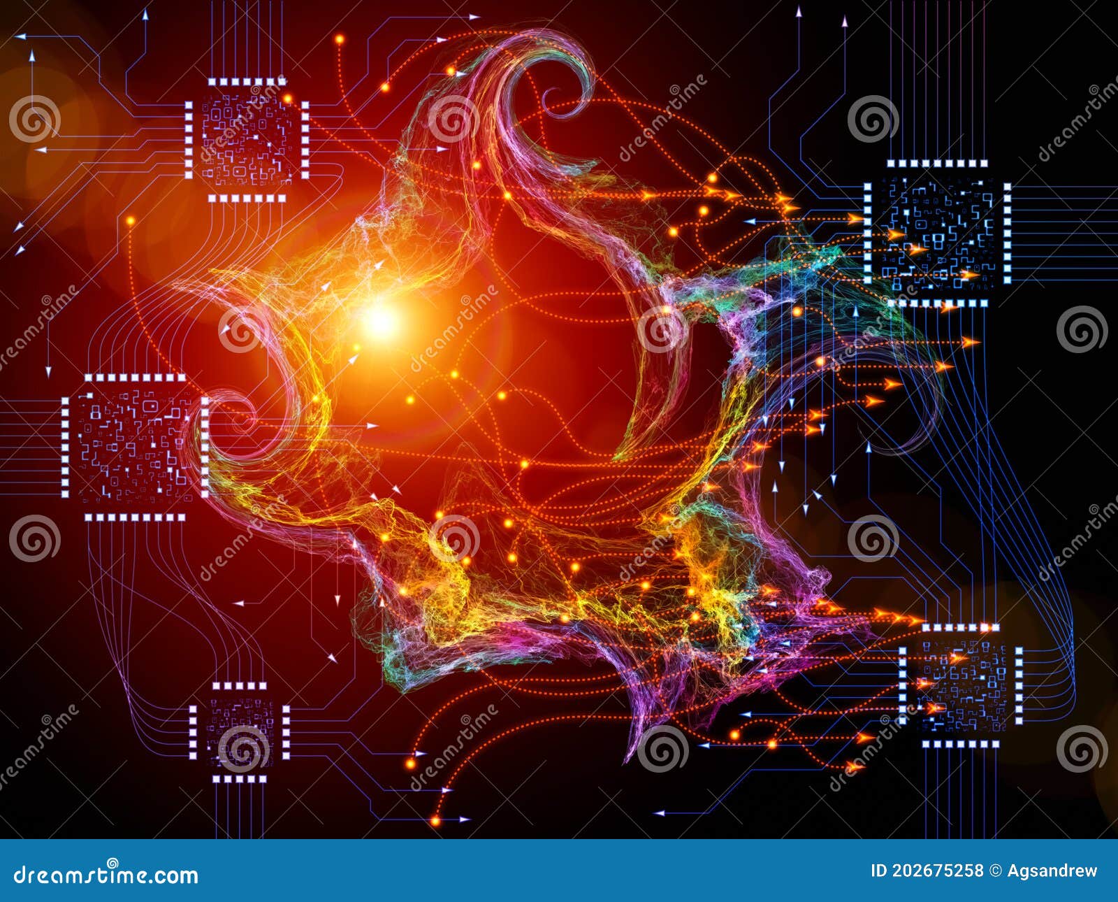 Forces of CPU Workflow stock illustration. Illustration of motion ...
