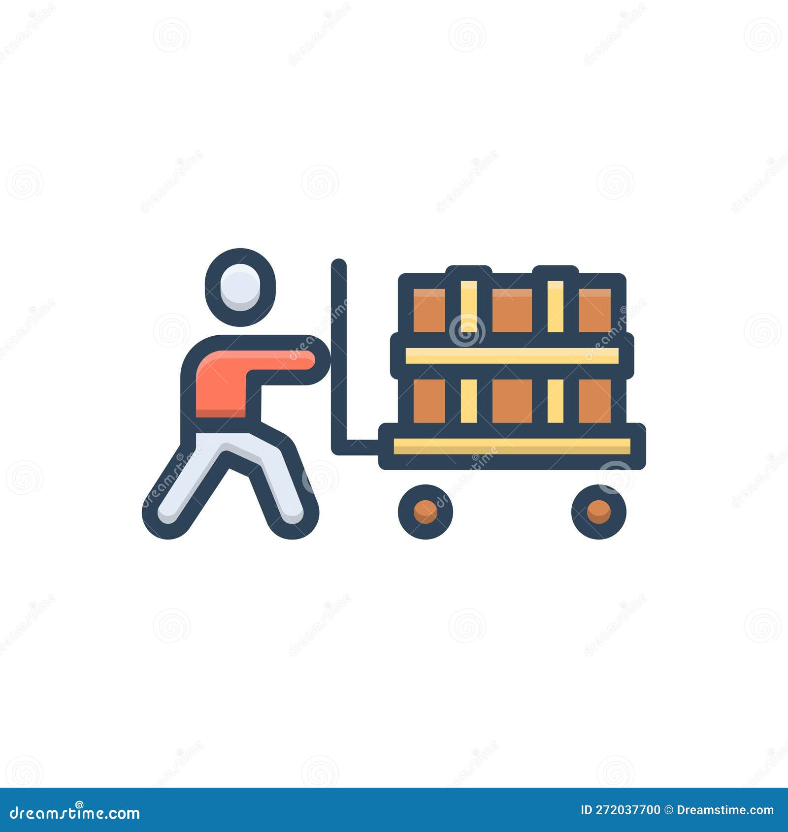 Color Illustration Icon for Forces, Energy and Force Stock Illustration ...