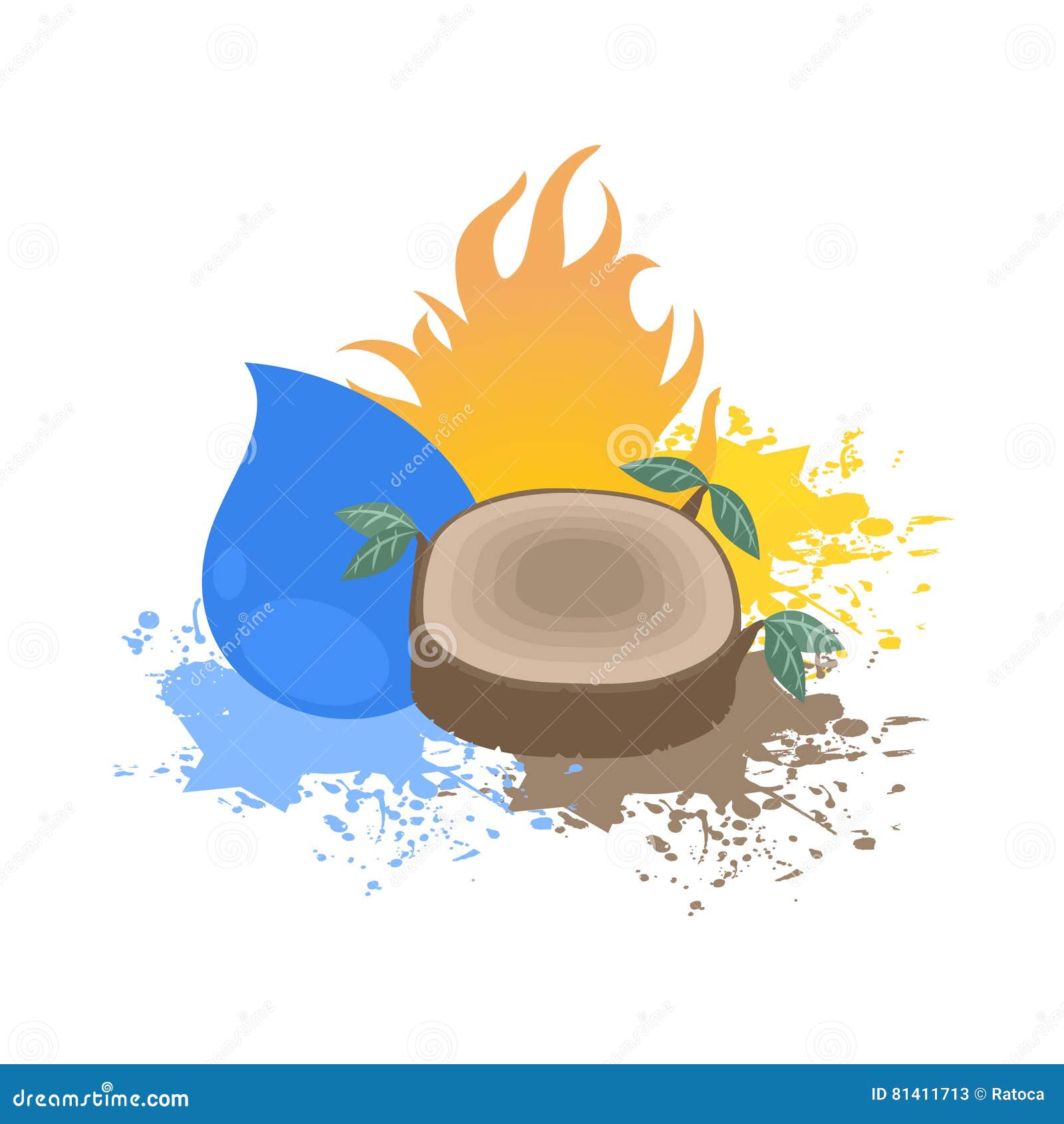 Forces of nature stock vector. Illustration of hope, space - 81411713