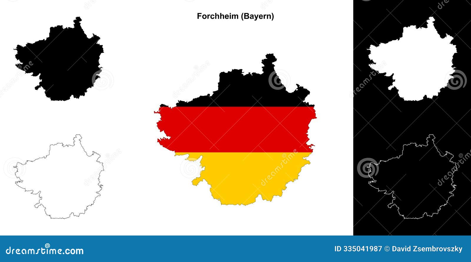Forchheim outline map stock illustration. Illustration of atlas - 335041987