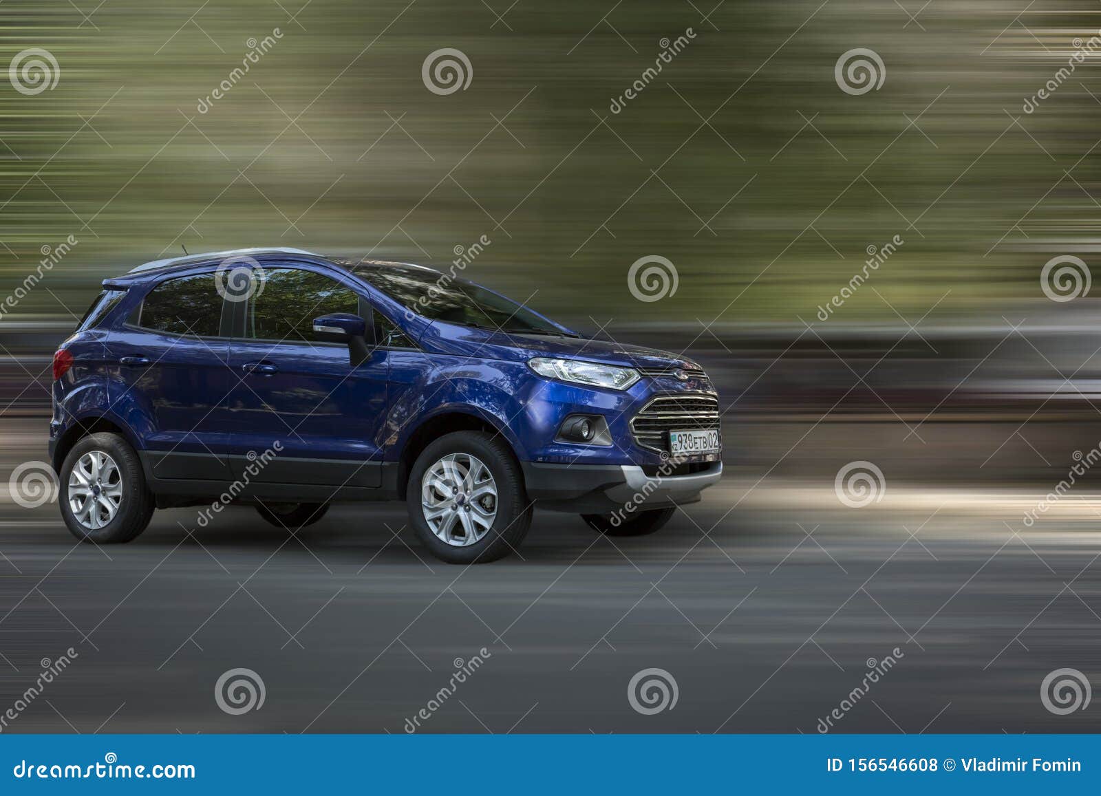 Ford blue car. stock photo. Image of motion, light, transport - 156546608