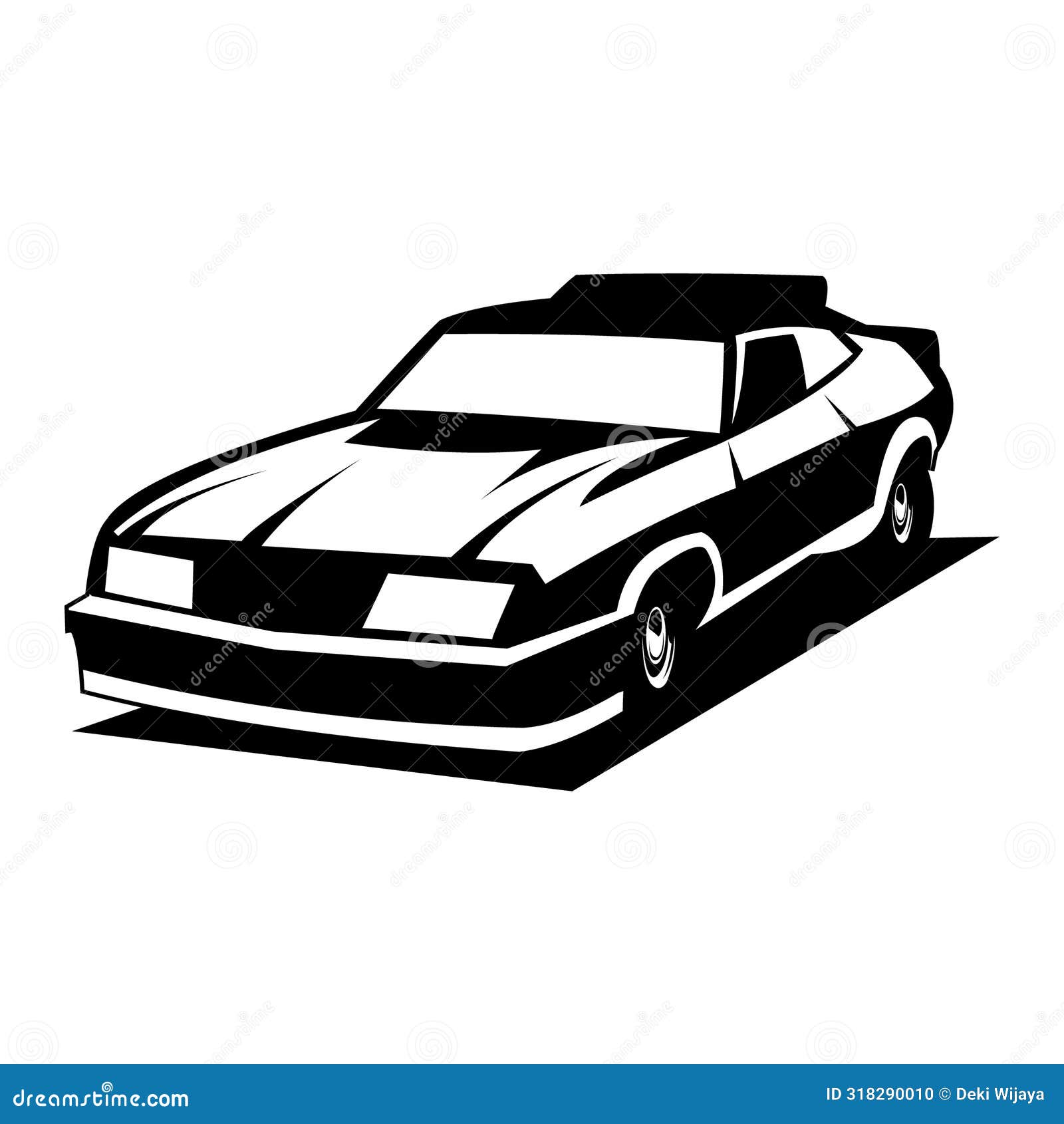 1973 Ford Car Silhouette Logo Concept Emblem Isolated Stock Vector ...