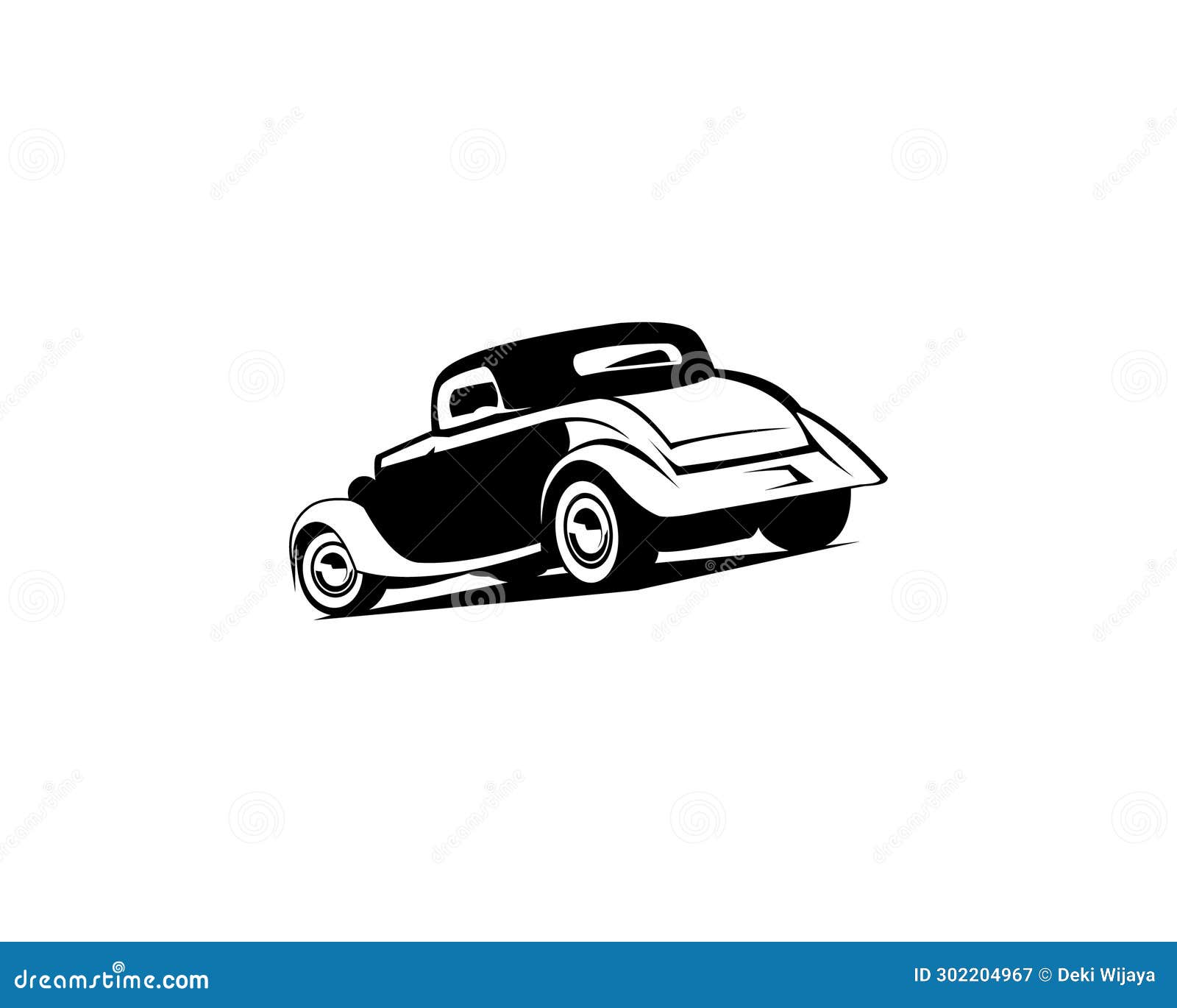 1932 Ford Coupe Car Silhouette Logo Concept Emblem Isolated Stock ...