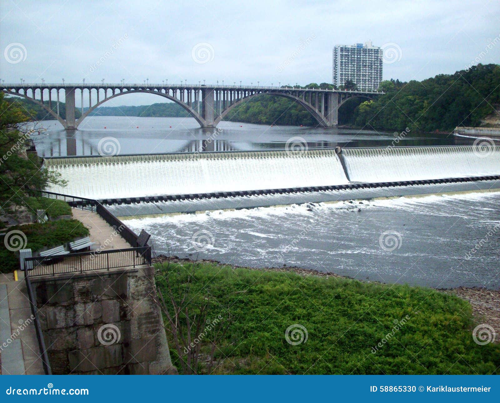 Ford Dam in Minnesota stock photo. Image of background - 58865330