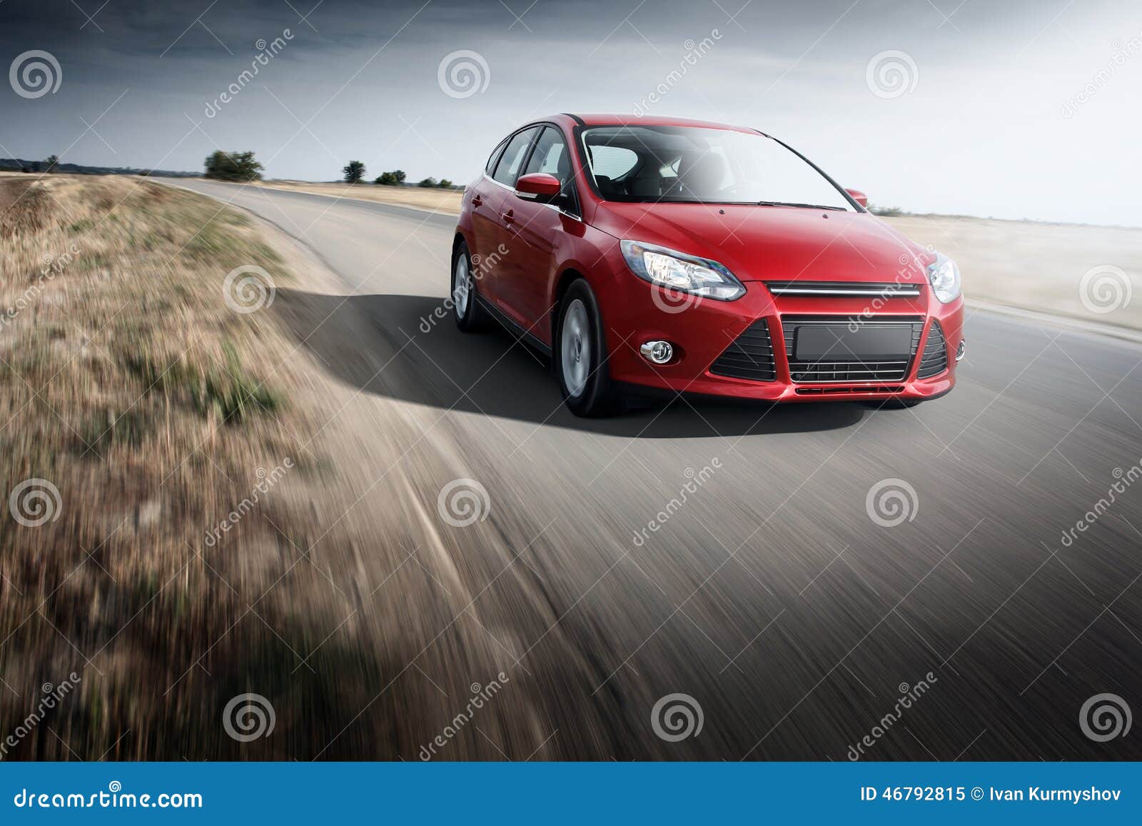 Ford Focus Fast Drive Car Speed on the Road Stock Image - Image of ride ...