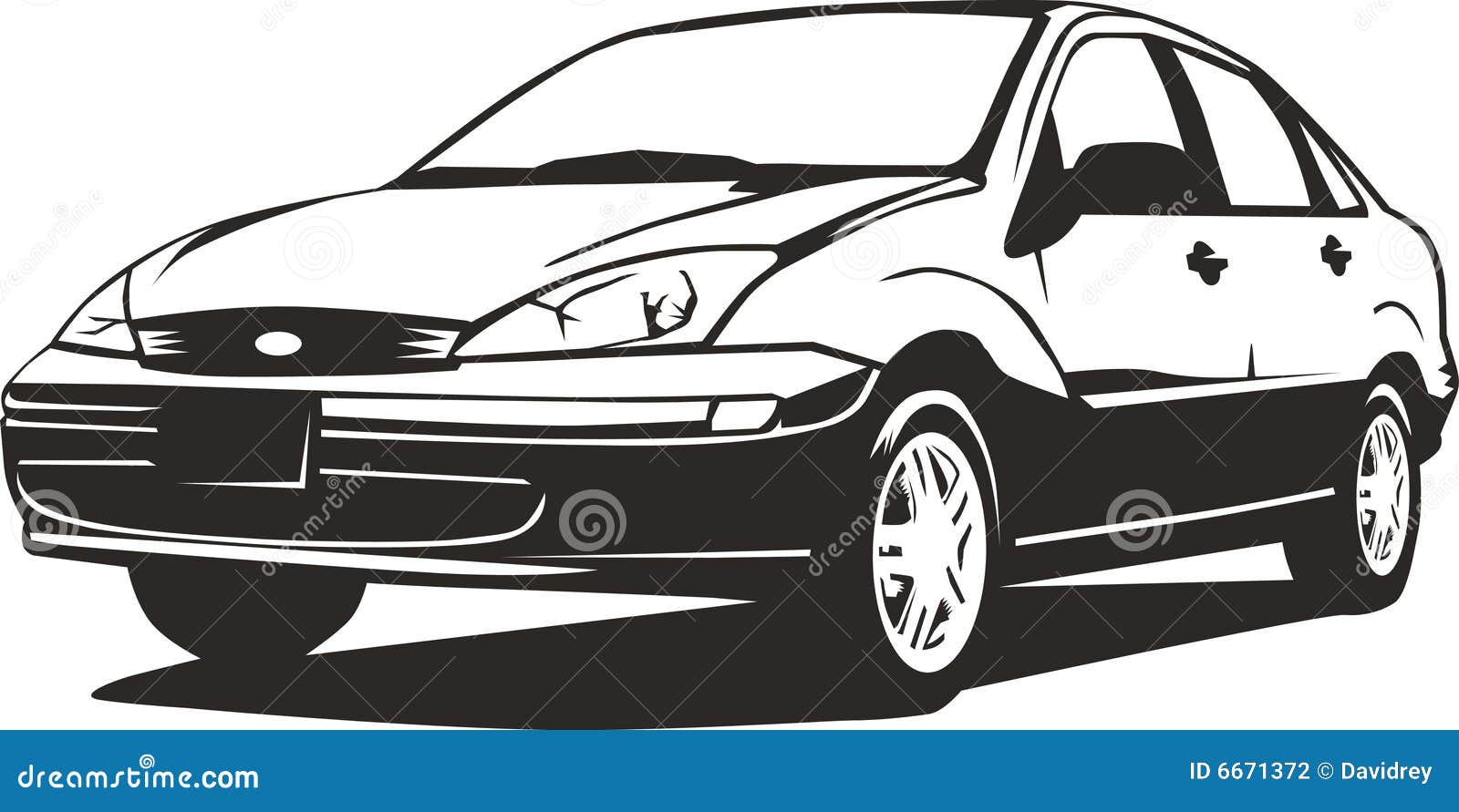 Ford focus sedan stock vector. Illustration of vehicle - 6671372