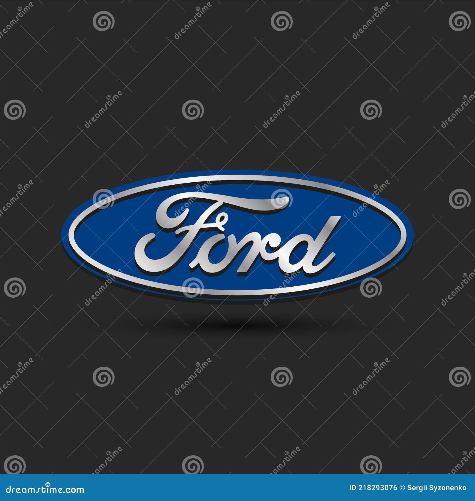 Ford Logo Editorial Illustrative On White Background | CartoonDealer ...