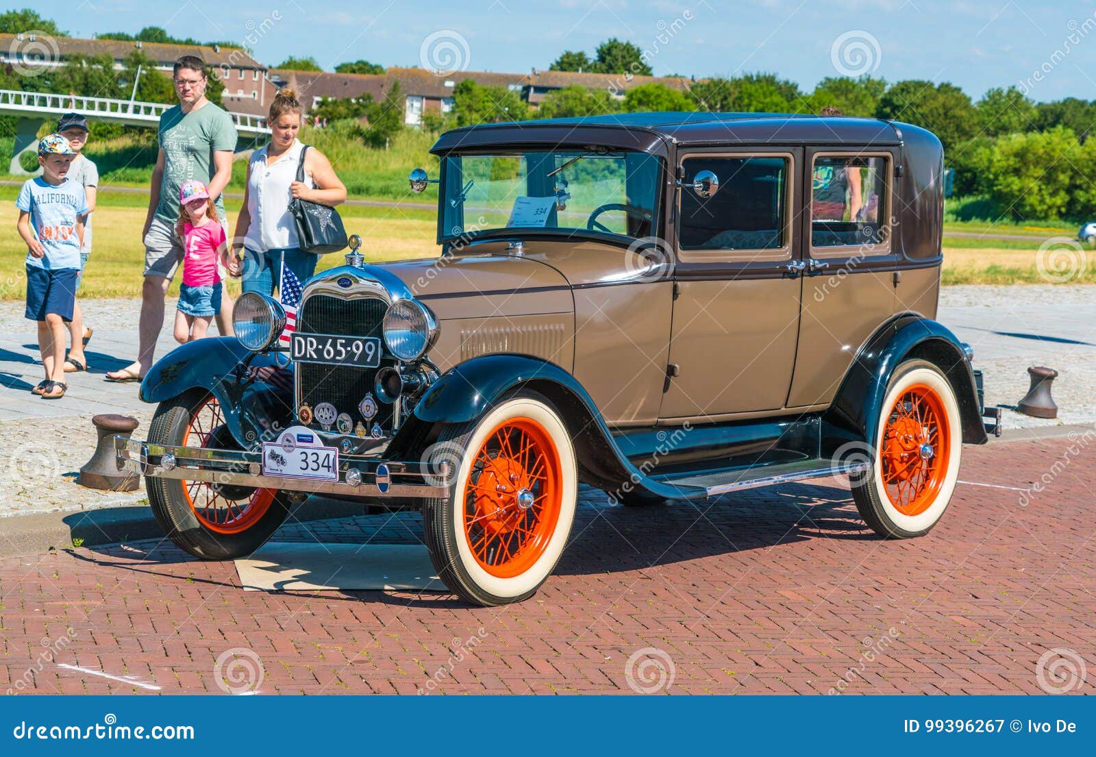 A Ford Oldtimer at the Annual National Oldtimer Day in Lelystad ...