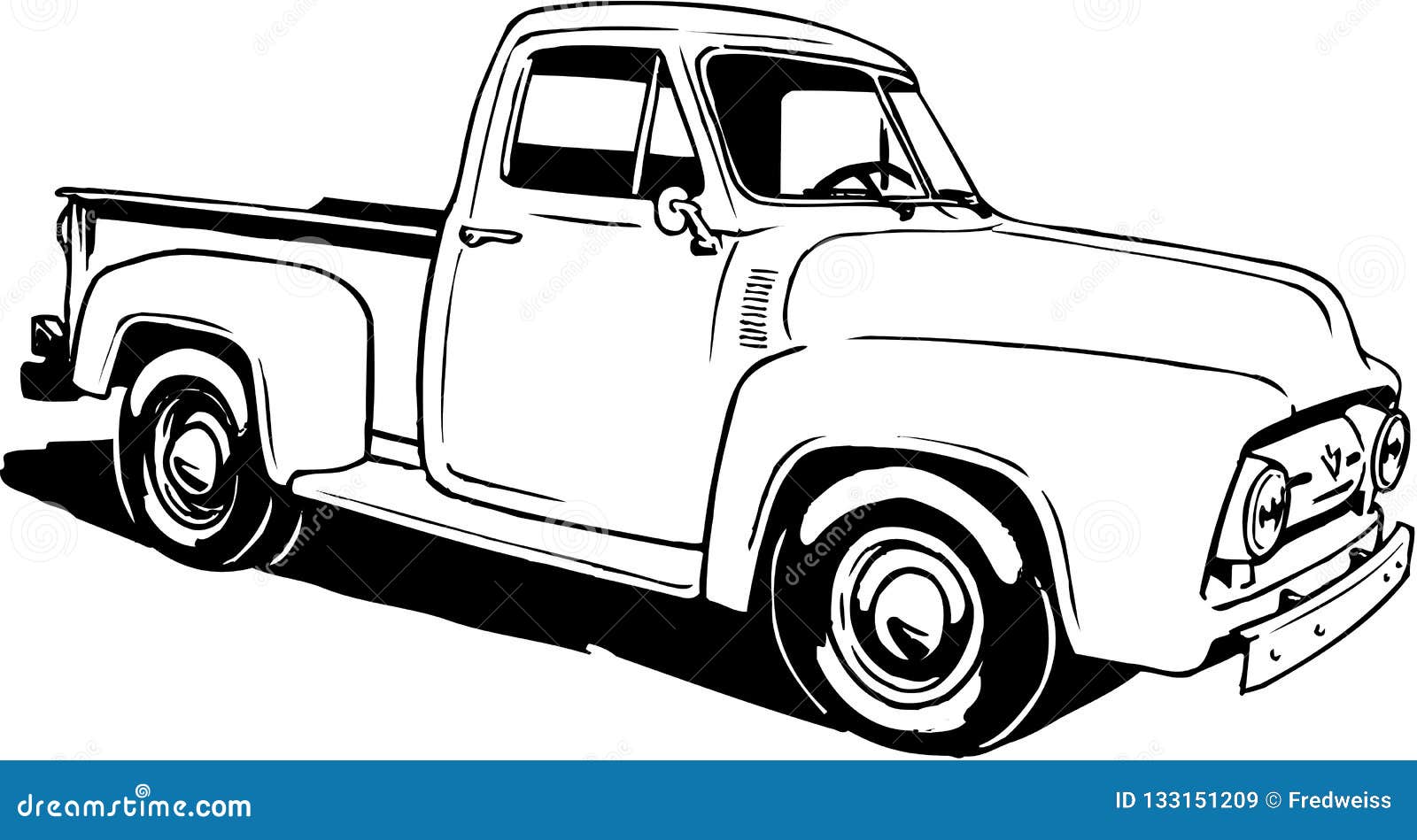 Ford Pickup Illustration 1953 Illustrazione Vettoriale - Illustrazione ...