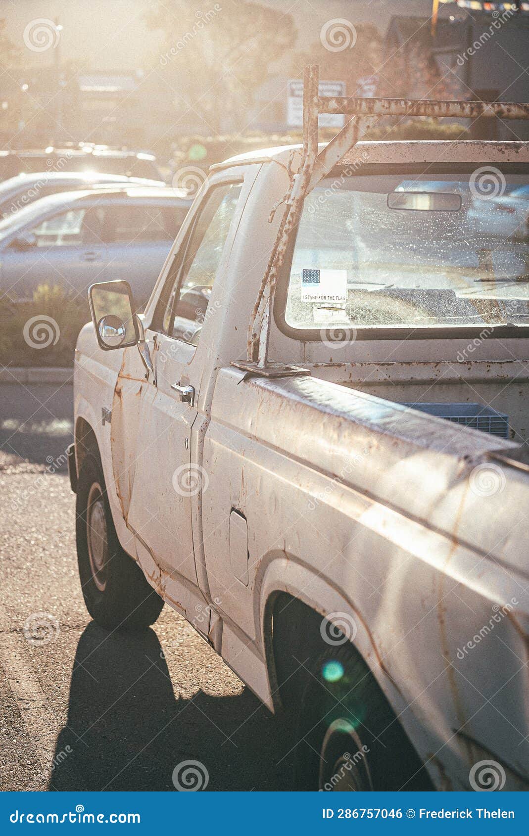 Ford Pickup Oldtimer. Rust. Sunset Stock Photo - Image of vintage ...