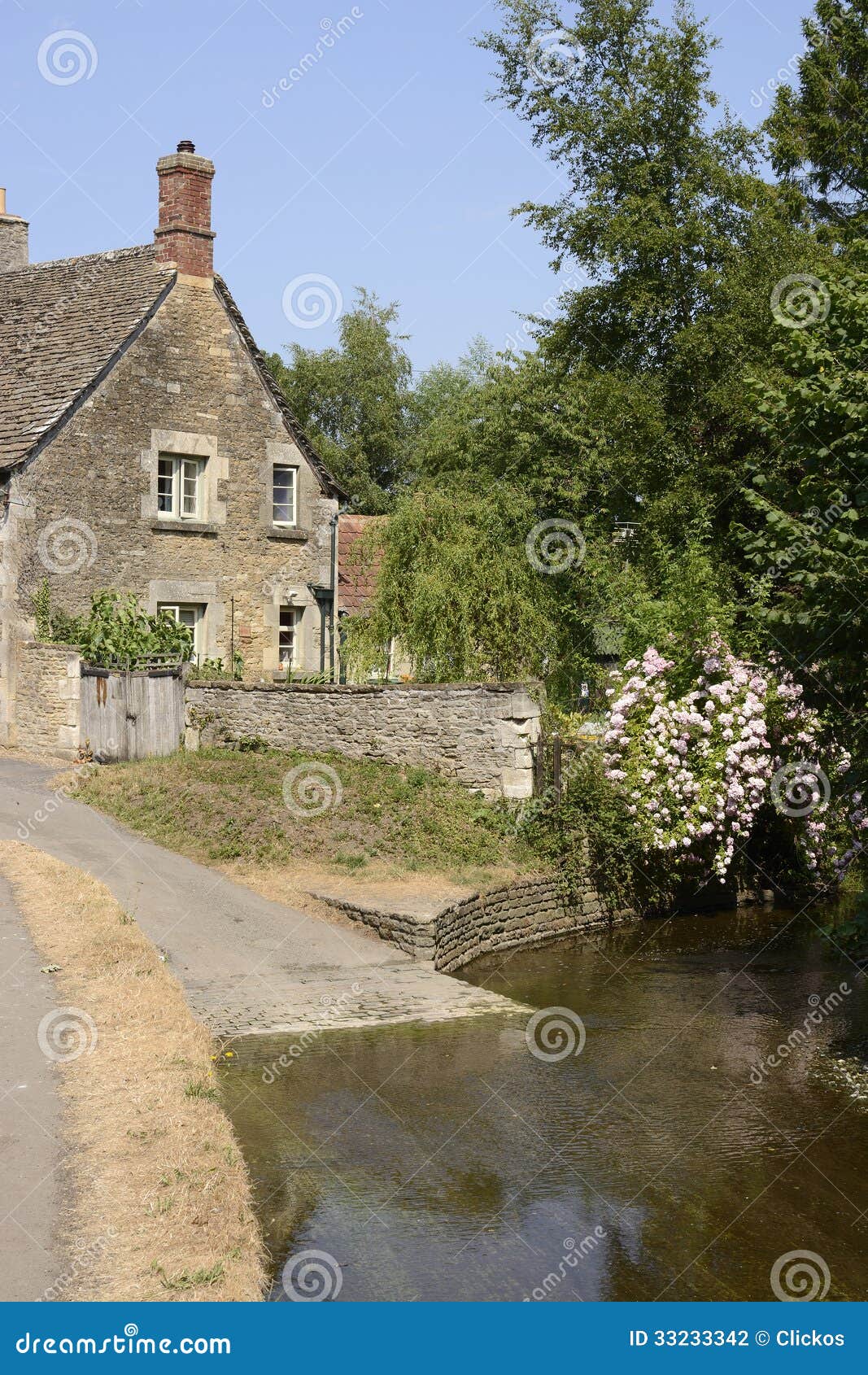 Ford through River at Lacock. Wiltshire. England Stock Photo - Image of ...