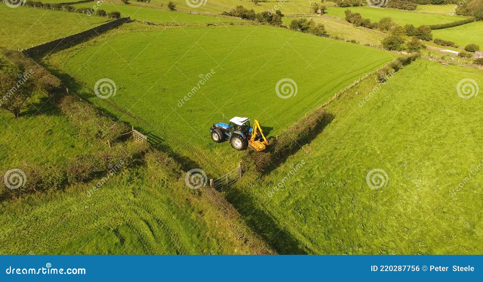 Ford Tractor Cutting Hedges on a Farm UK 5th May `21 Editorial Photo ...