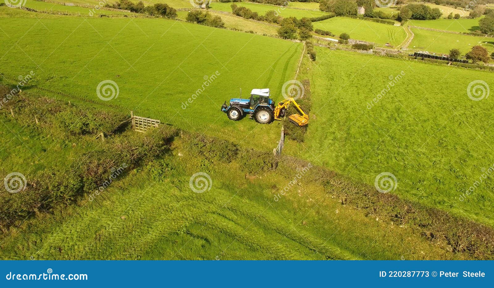 Ford Tractor Cutting Hedges on a Farm UK 5th May `21 Editorial Stock ...