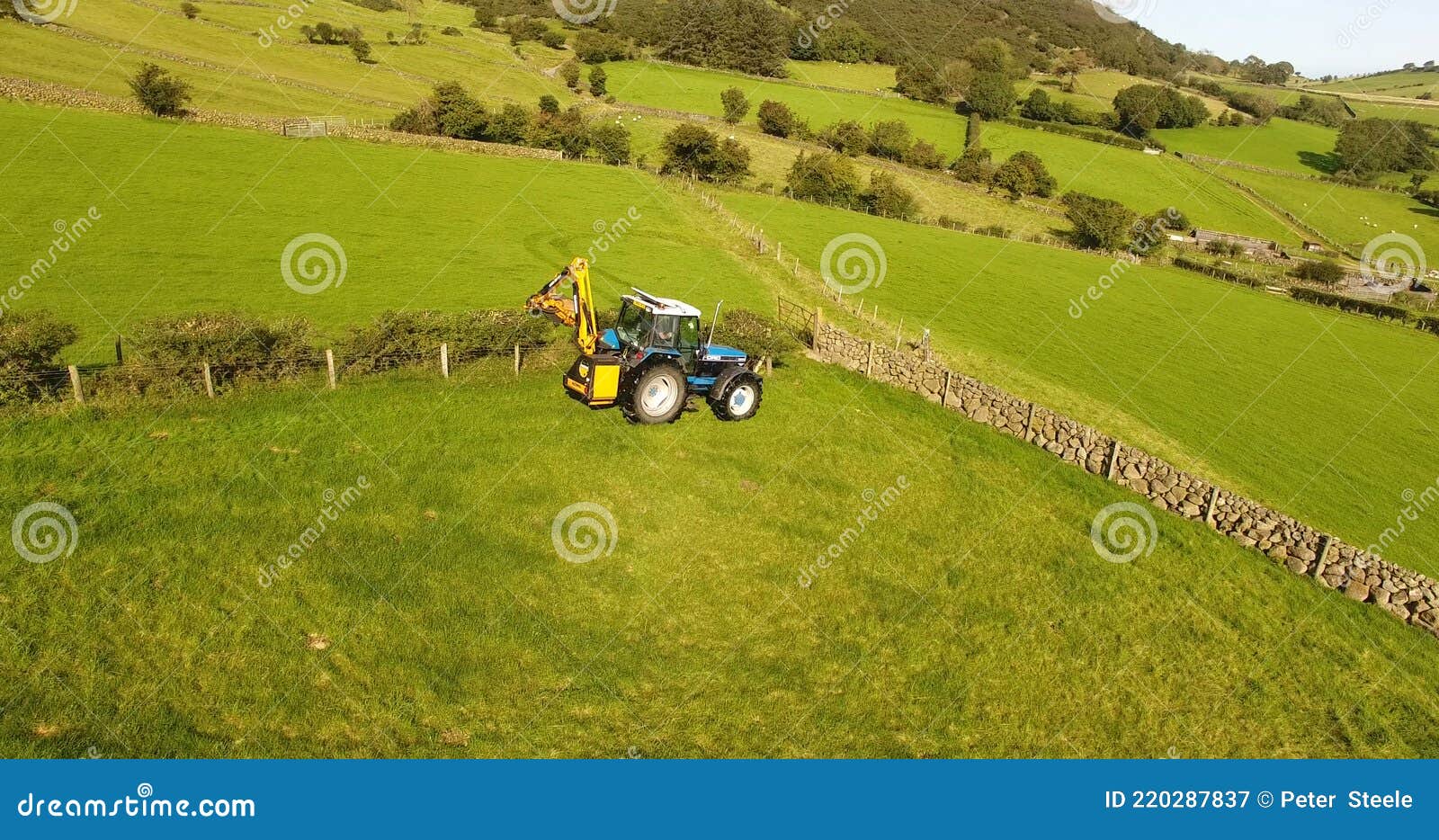 Ford Tractor Cutting Hedges on a Farm UK 5th May `21 Editorial ...