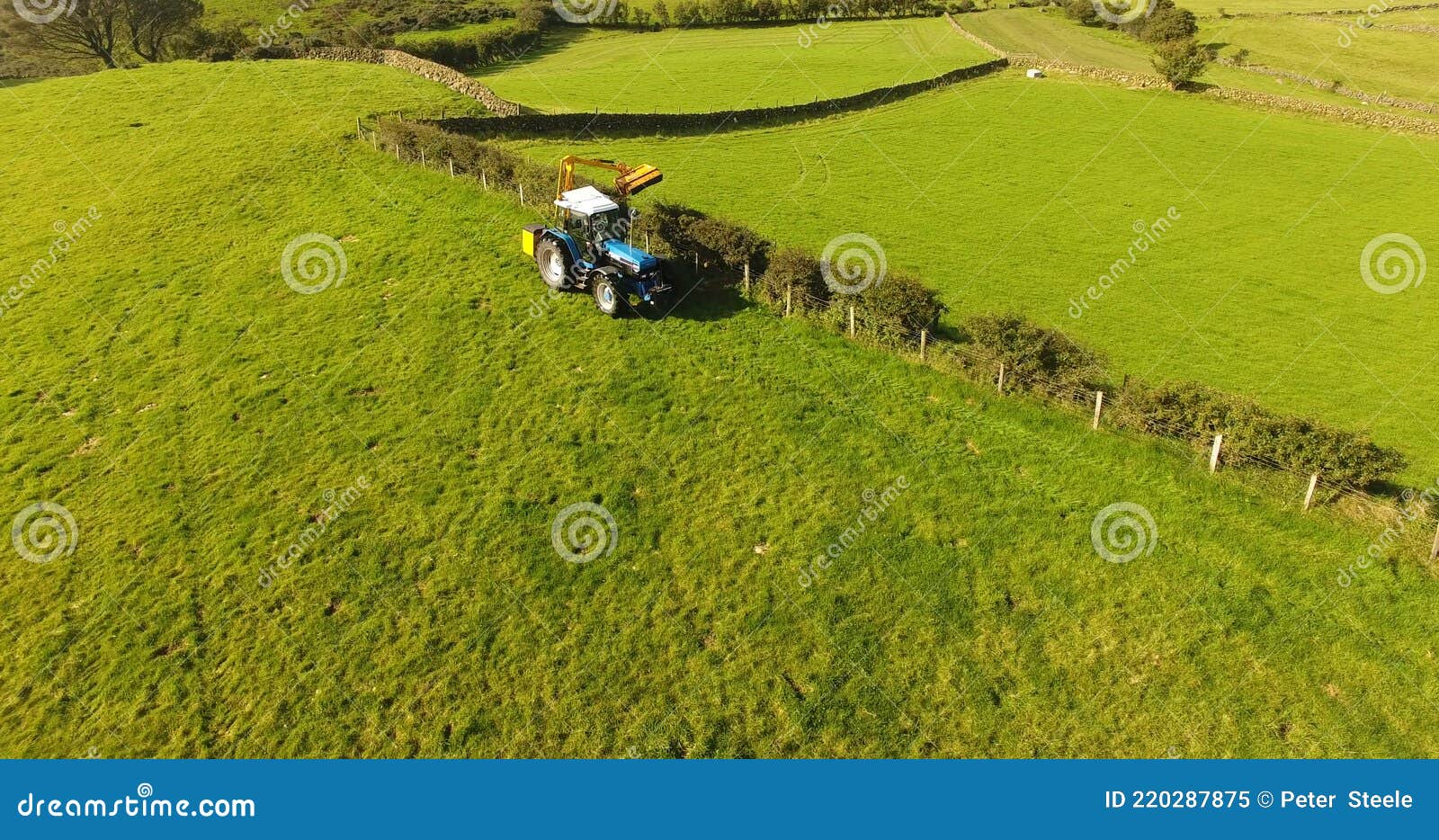 Ford Tractor Cutting Hedges on a Farm UK 5th May `21 Editorial Image ...