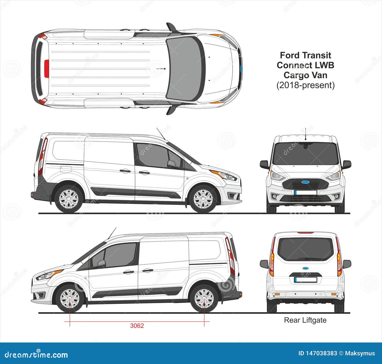 Ford Transit Connect LWB Cargo Van 6 Doors 2018 Editorial Stock Photo ... Ford Transit Connect LWB Cargo Van 6 Doors 2018 Editorial Stock Photo ...