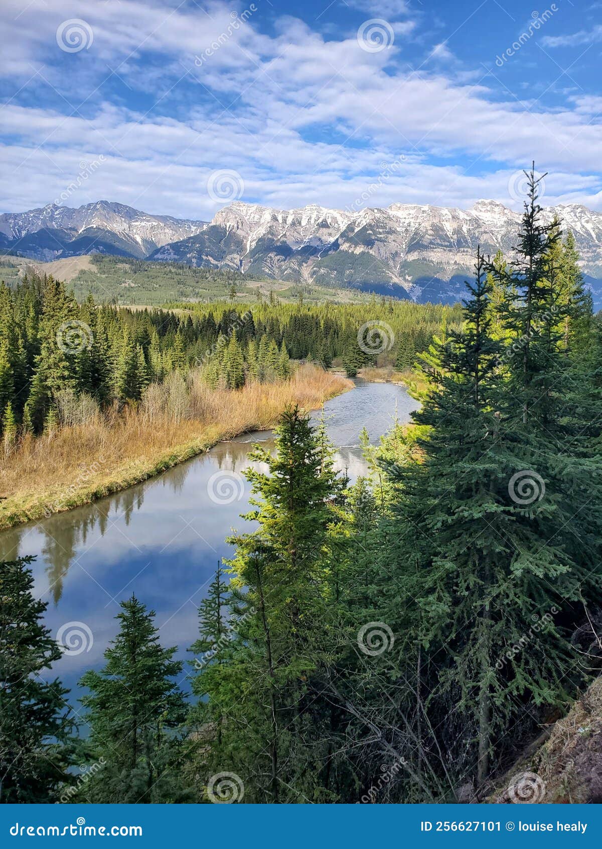 Fording River stock image. Image of grass, waterfall - 256627101