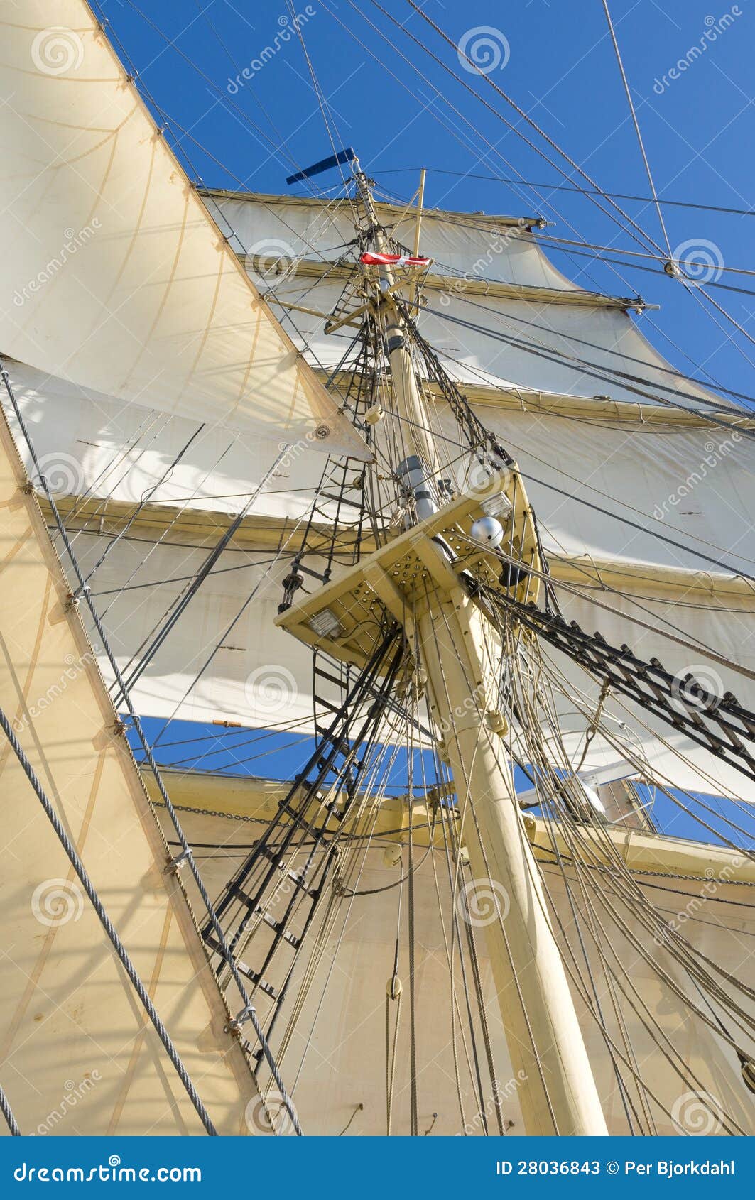 Fore rigg on brigg stock image. Image of masts, braces - 28036843