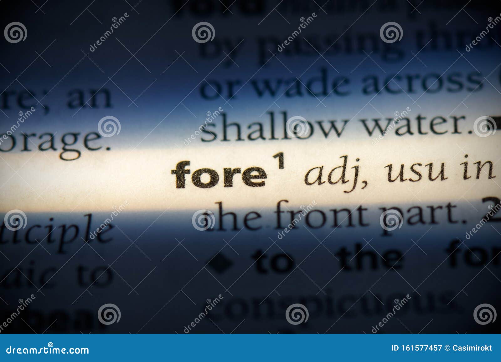 Fore stock image. Image of idea, learn, meaning, word - 161577457