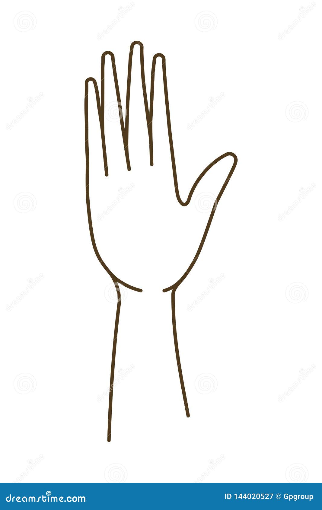 Forearm with Open Hand Avatar Character Stock Vector - Illustration of ...