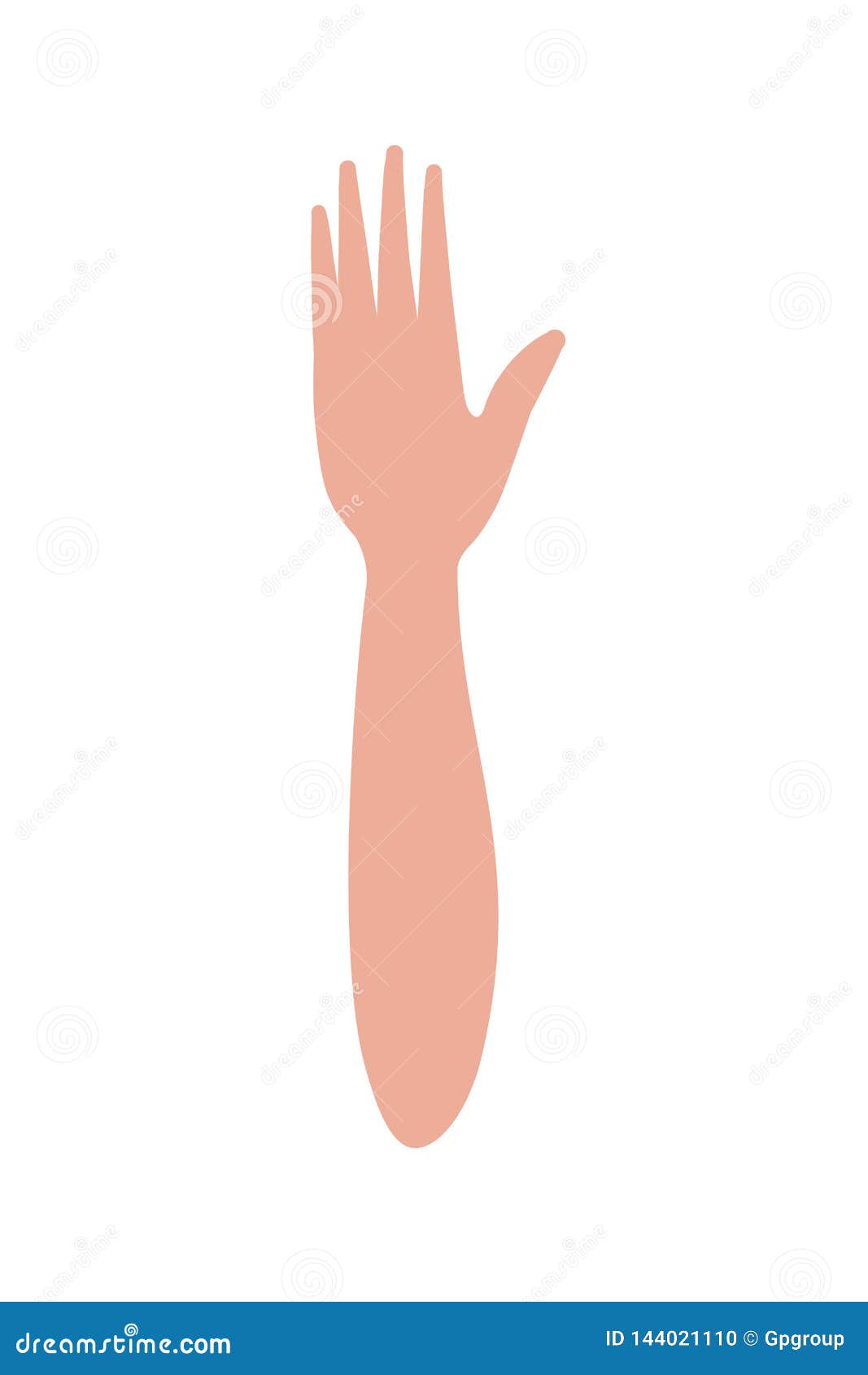Forearm with Open Hand Avatar Character Stock Vector - Illustration of ...