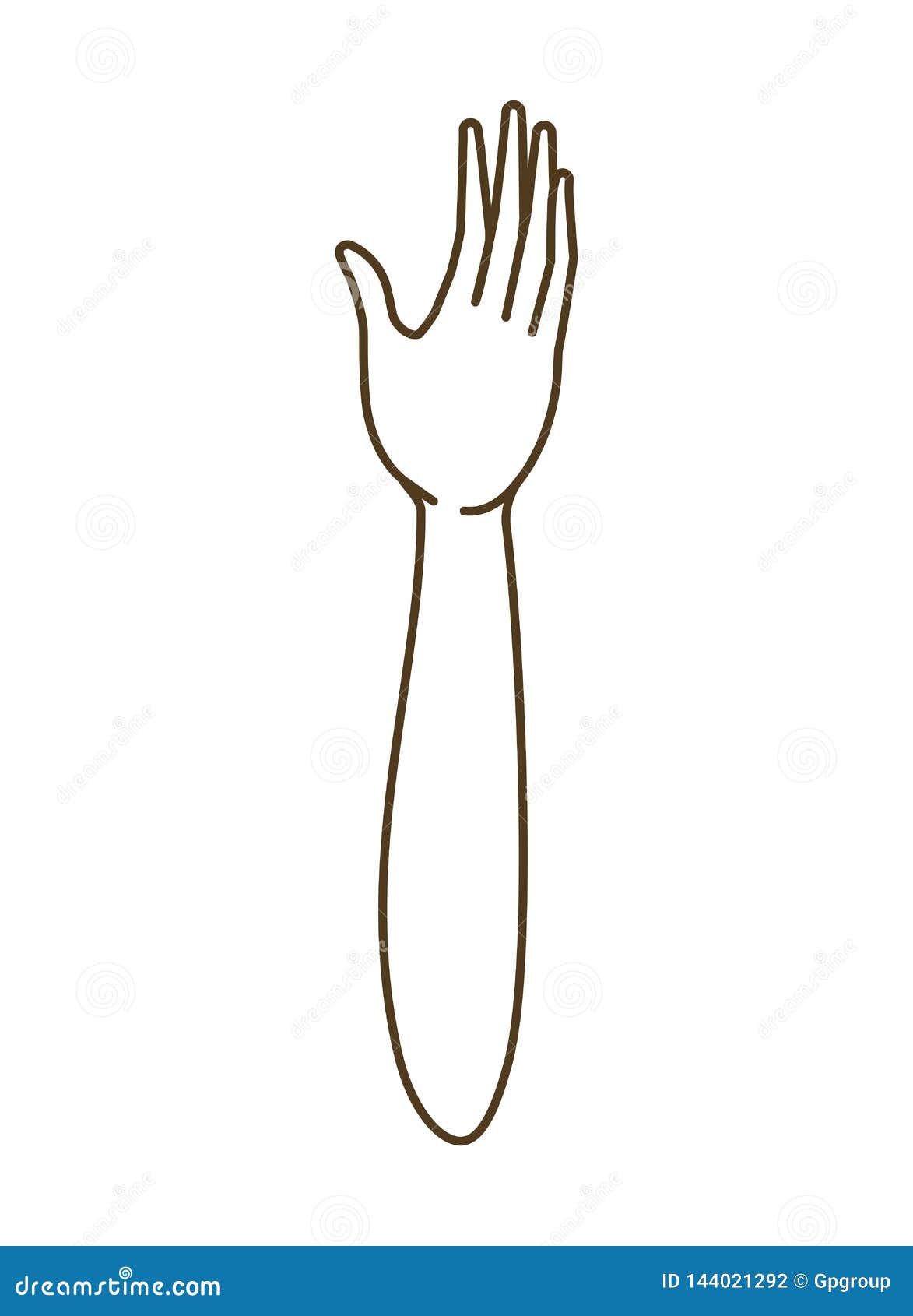 Forearm with Open Hand Avatar Character Stock Vector - Illustration of ...