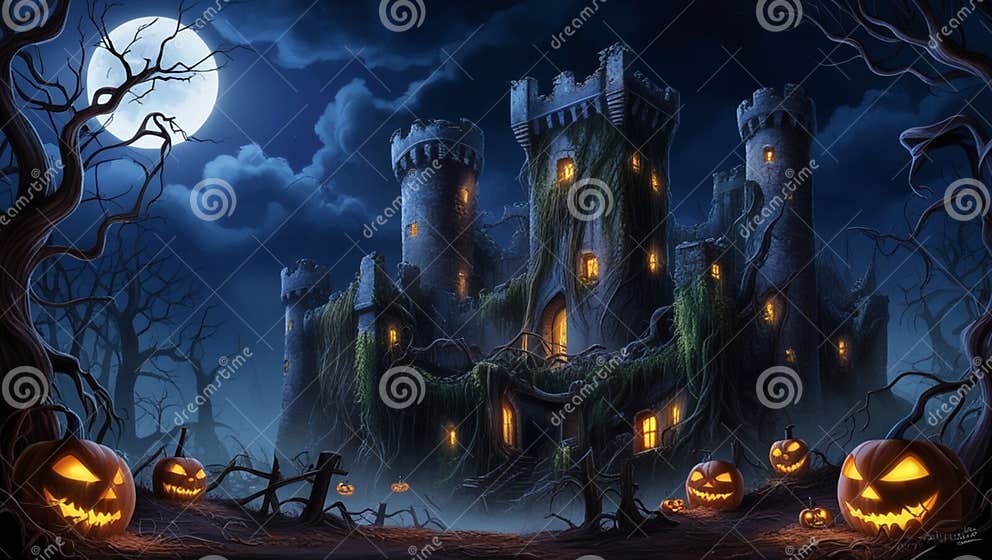 A Foreboding, Ancient, and Decrepit Castle Stands Amidst a Twisted ...