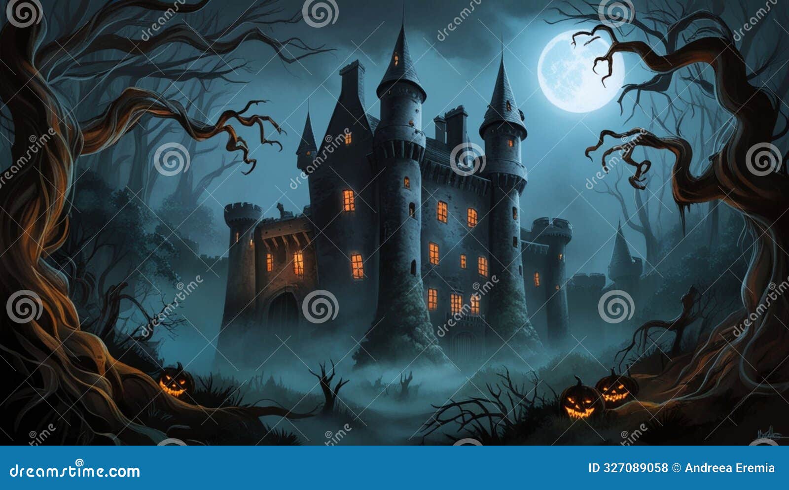 A Foreboding, Ancient, and Decrepit Castle Stands Amidst a Twisted ...