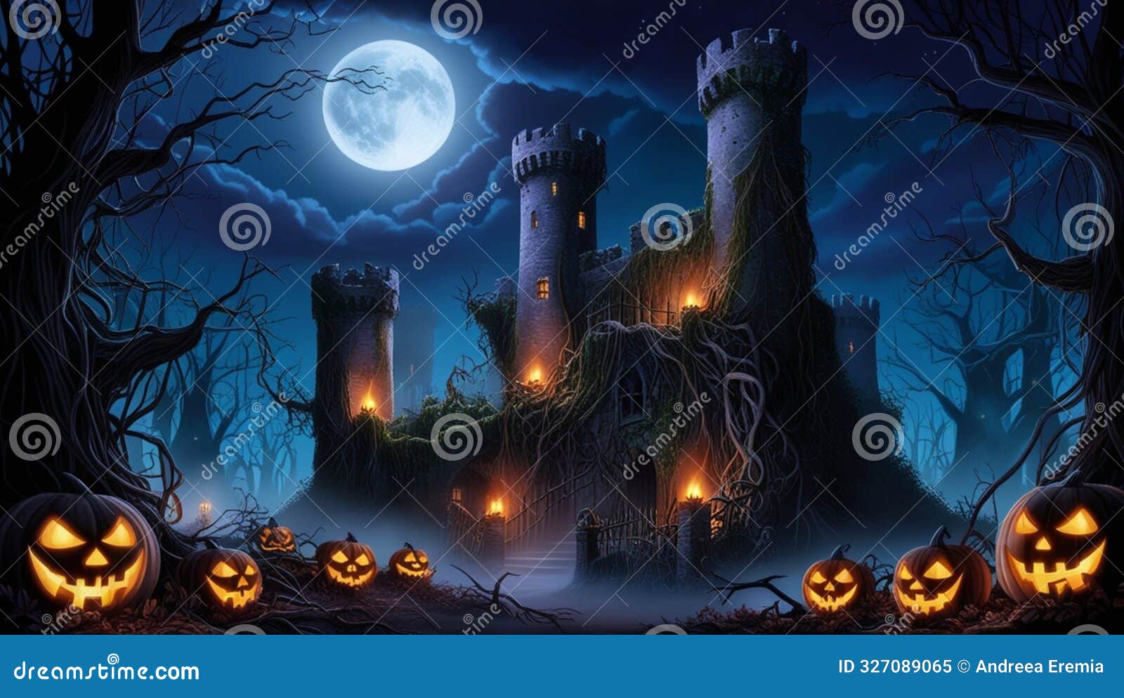 A Foreboding, Ancient, and Decrepit Castle Stands Amidst a Twisted ...