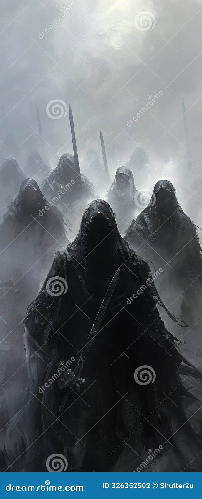 A Foreboding Assembly Of Spectral Reapers Shrouded In The Mists Of A ...