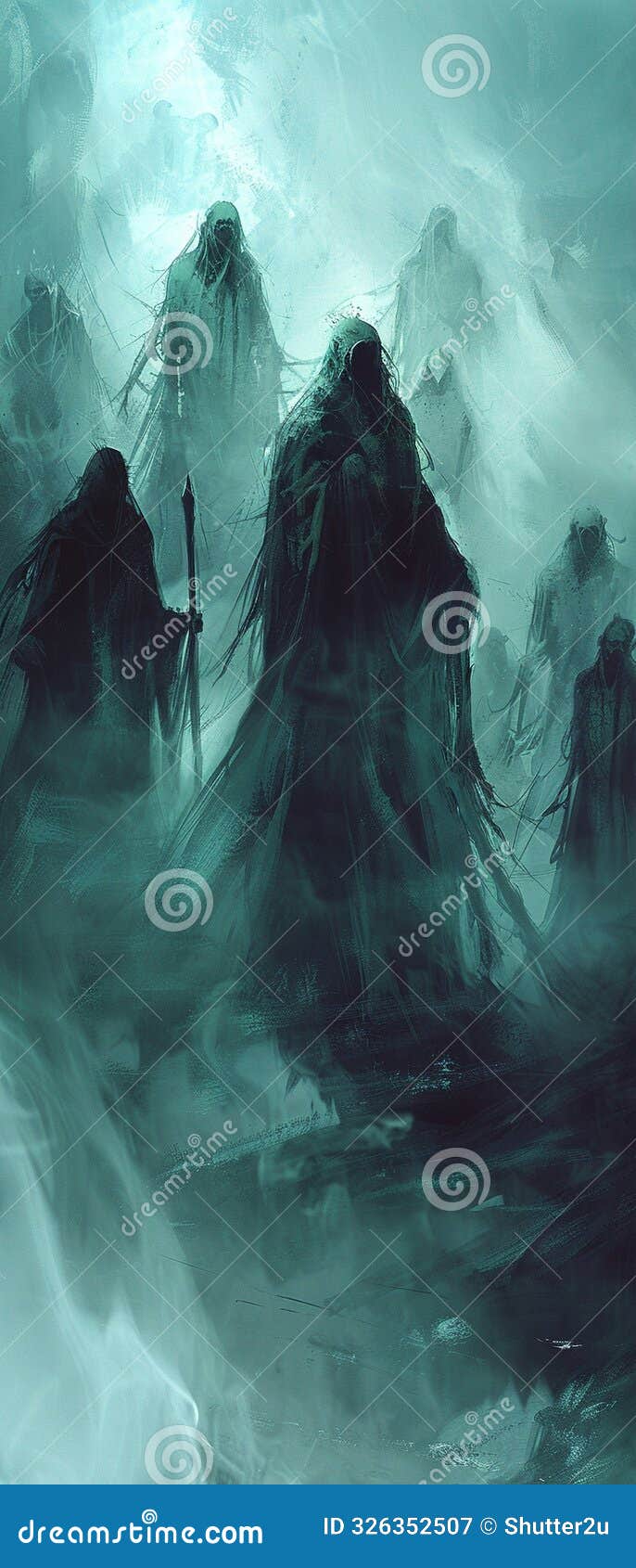 A Foreboding Assembly Of Spectral Reapers Shrouded In The Mists Of A ...