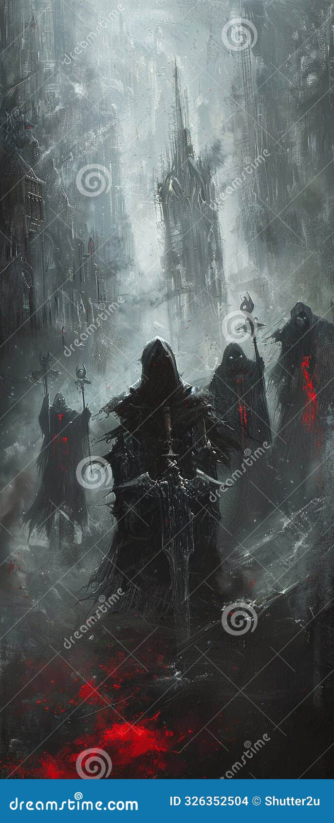 A Foreboding Assembly Of Spectral Reapers Shrouded In The Mists Of A ...